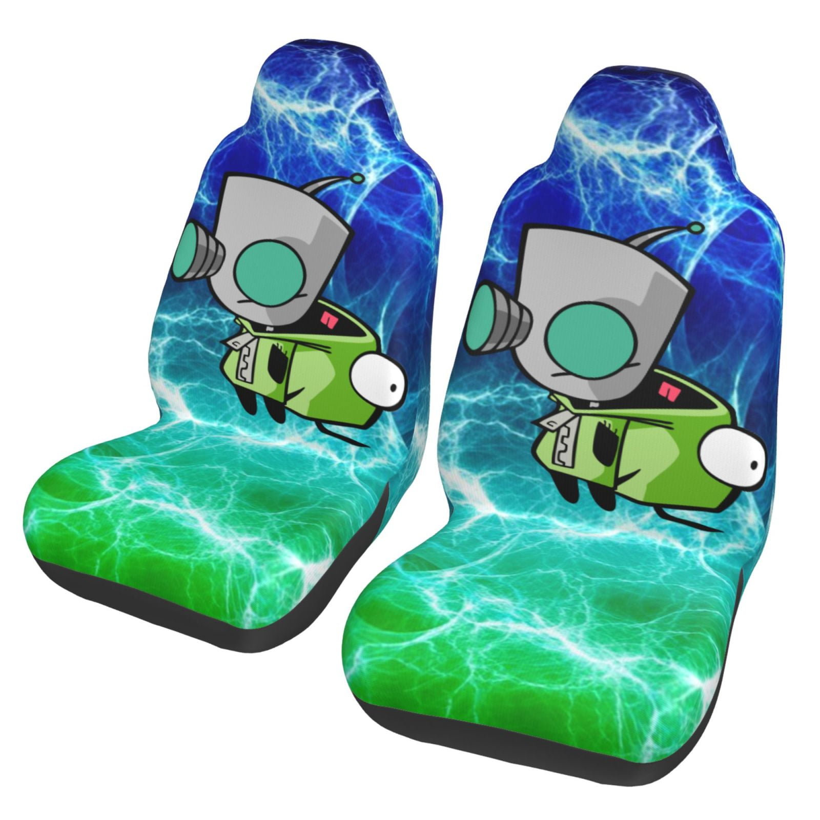 Invader Zim Car Seat Covers 2 Pcs Seat Protector Cover Universal Front ...
