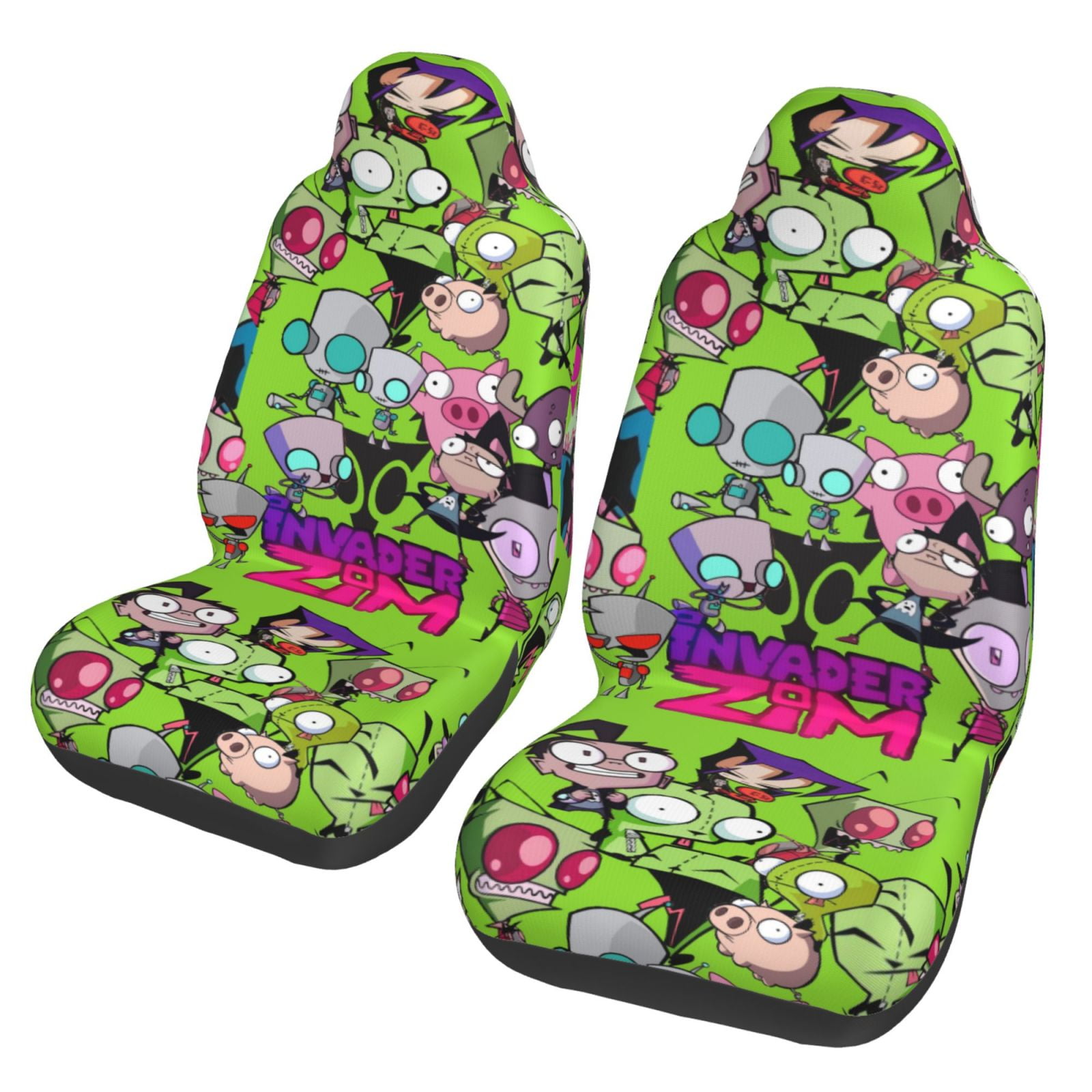 Invader Zim Car Seat Covers 2 Pcs Seat Protector Cover Universal Front ...