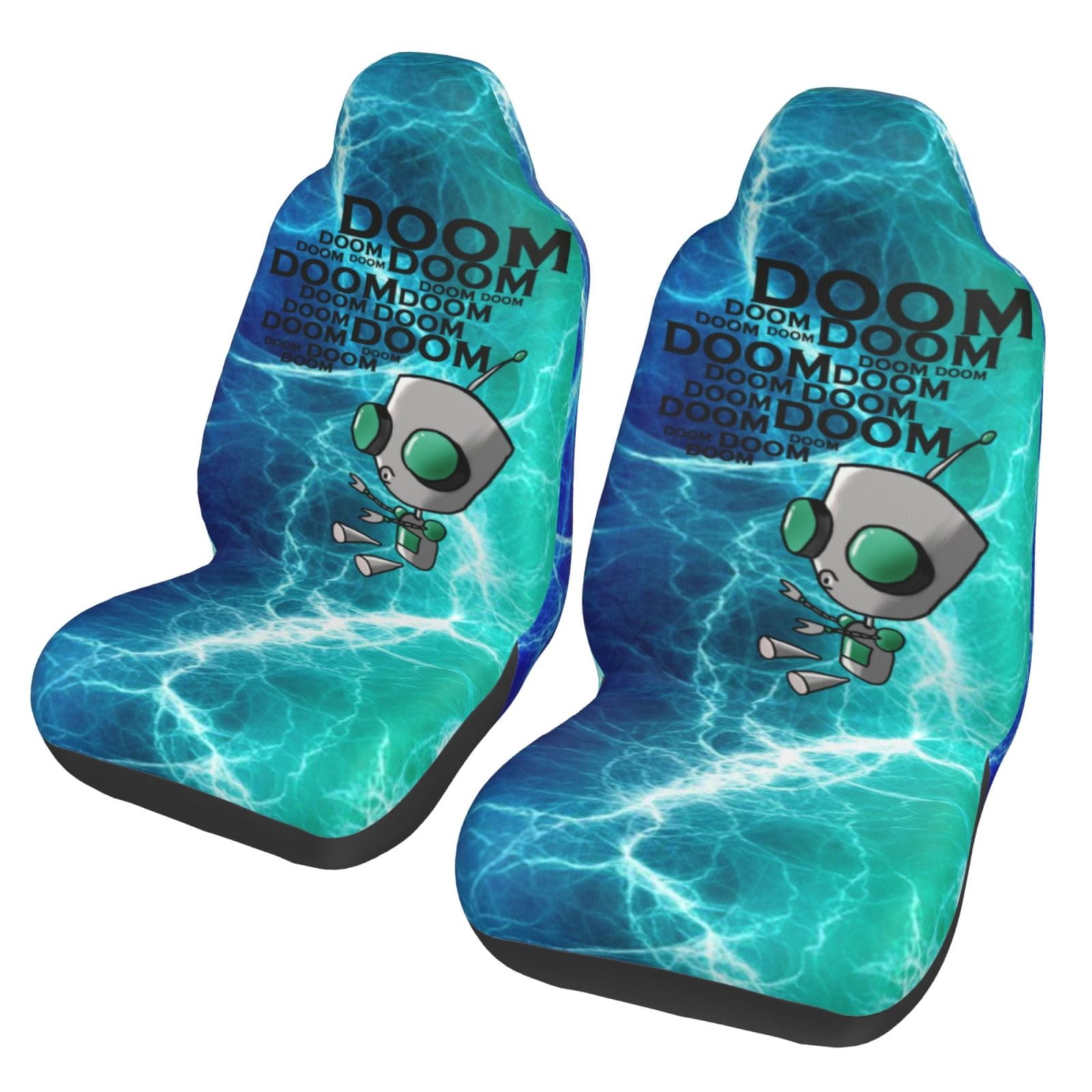 Invader Zim Car Seat Covers 2 Pcs Seat Protector Cover Universal Front ...