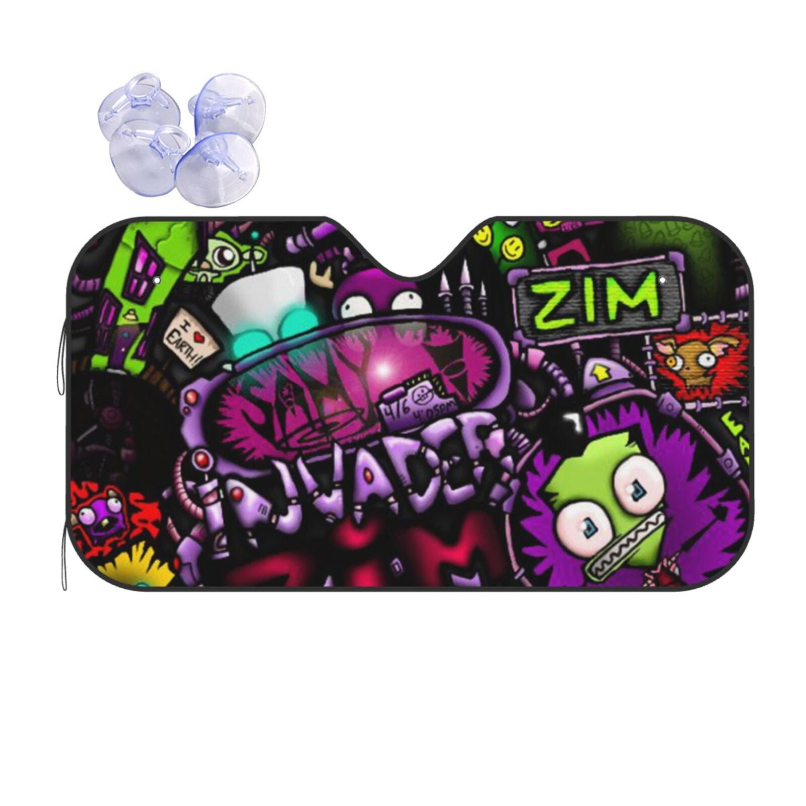 Invader Zim Car Windshield Sun Shade Auto Front Window Sunshade Cover ...