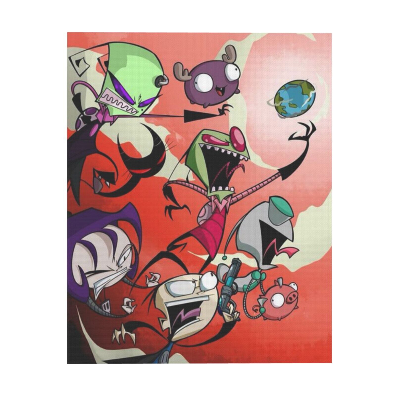 Invader Zim Cartoon Canvas Decorative Poster Unframed Wall Art Picture ...