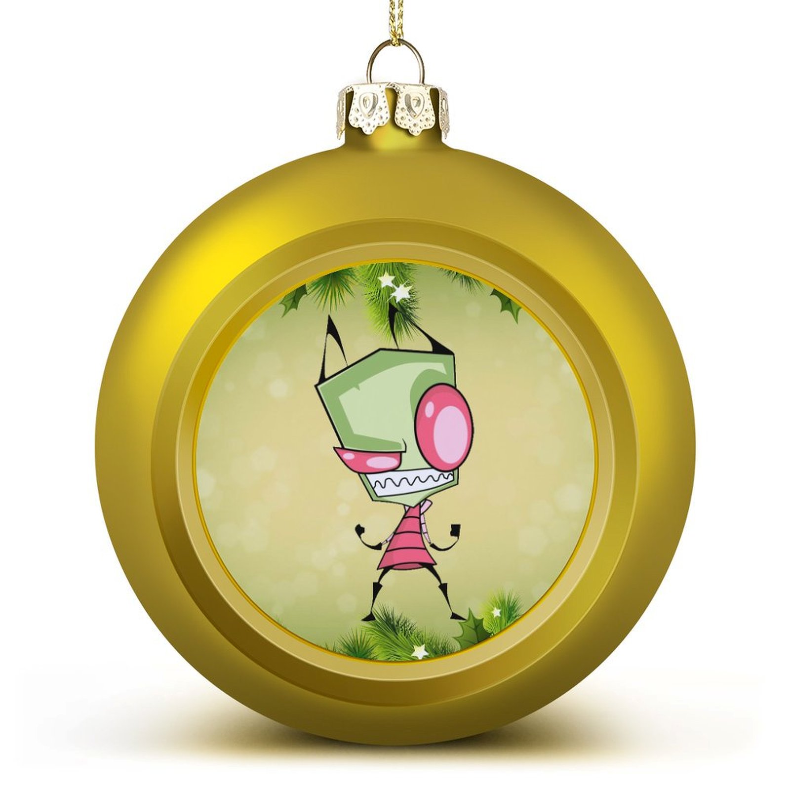 Invader Zim Cartoon Christmas Balls Sparkling Christmas Tree Hanging ...