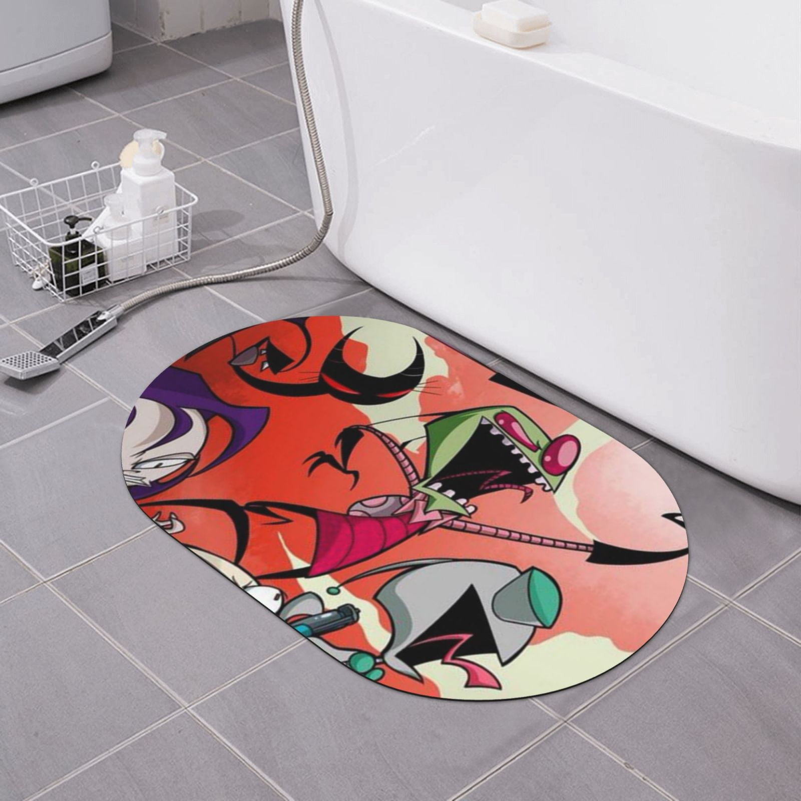 Invader Zim Cartoon Diatom Mud Mat Soft Super Absorbent Bath Mat Non ...