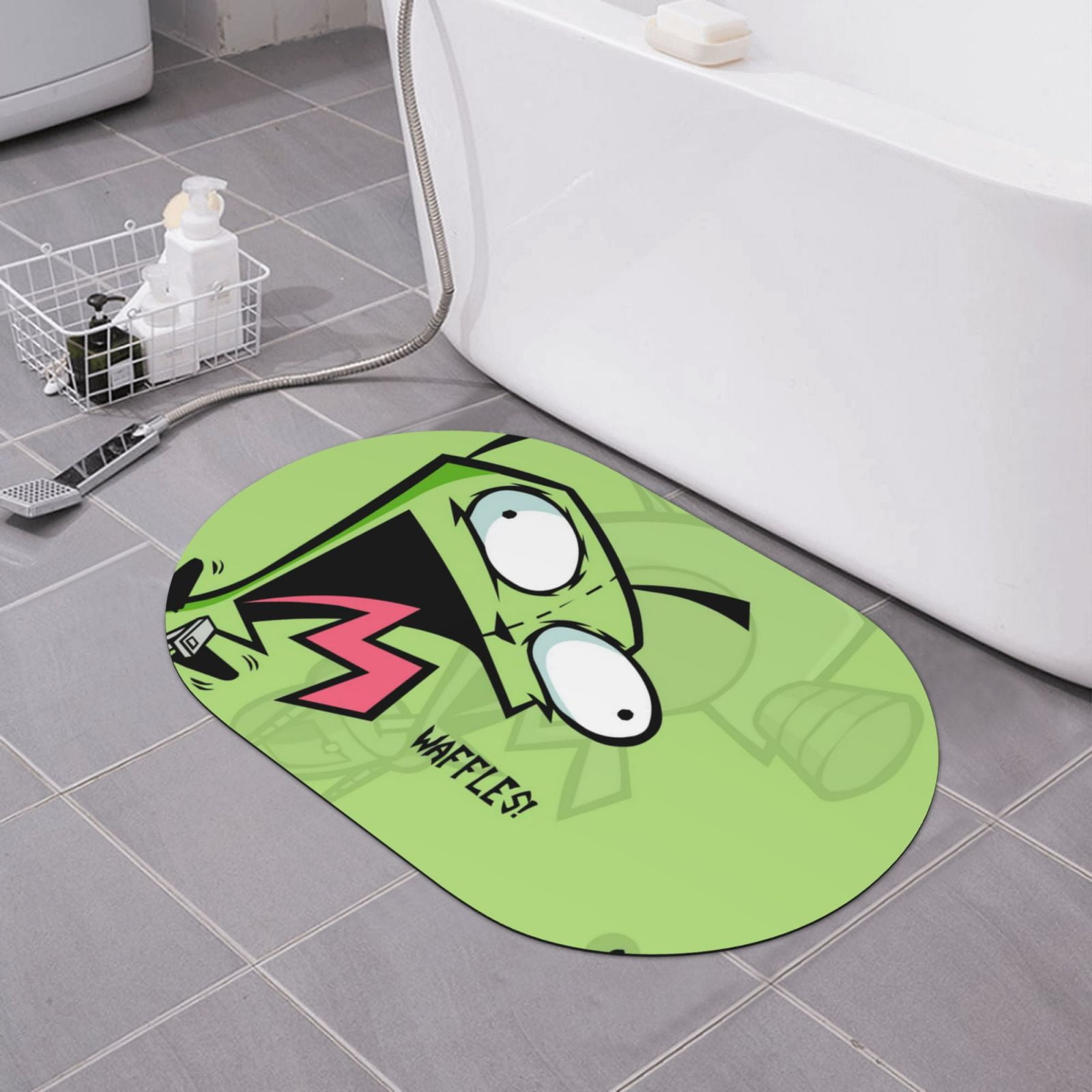 Invader Zim Cartoon Diatom Mud Mat Soft Super Absorbent Bath Mat Non ...