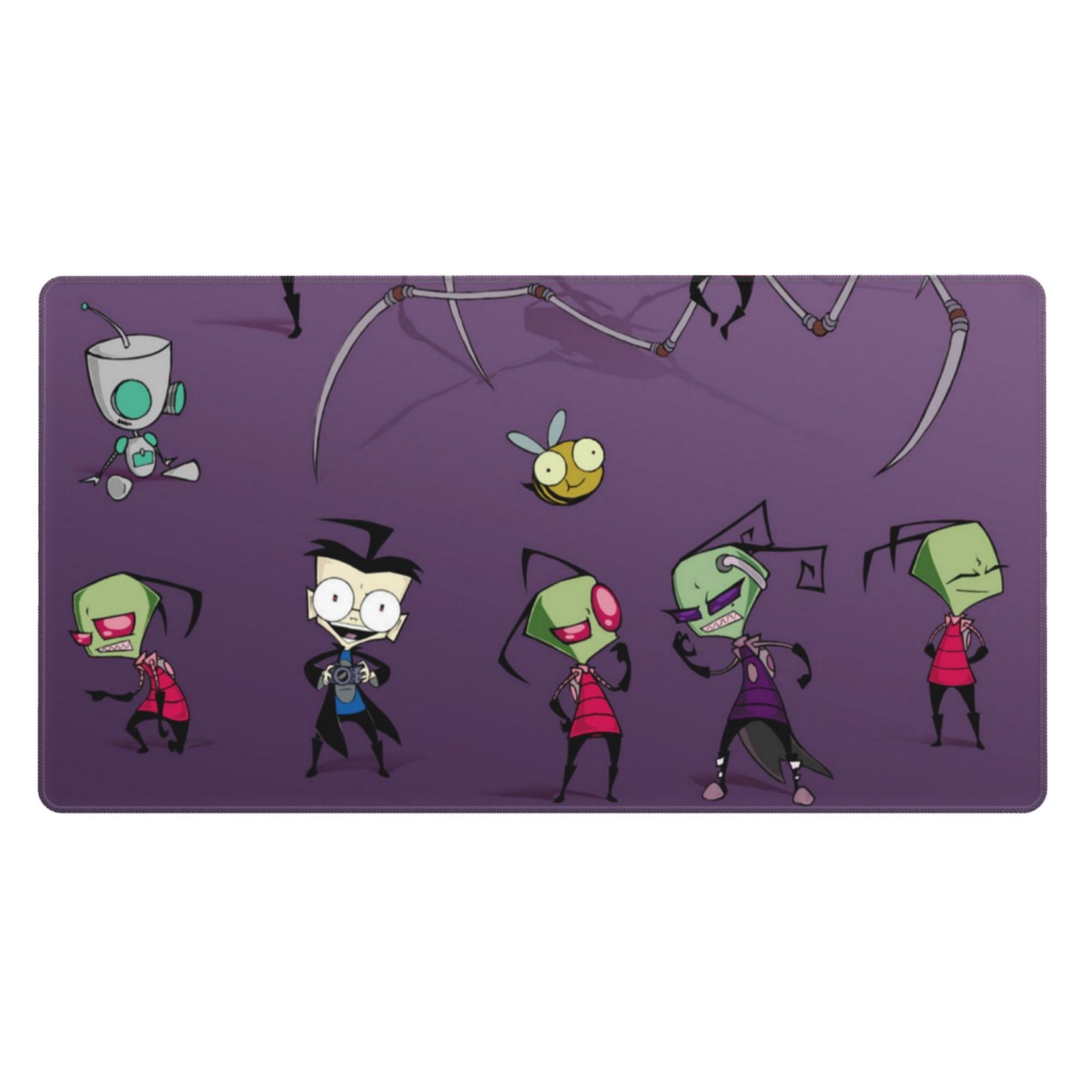 Invader Zim Cartoon Extended Gaming Mousepad Stitched Edge Mouse Pad 15 ...
