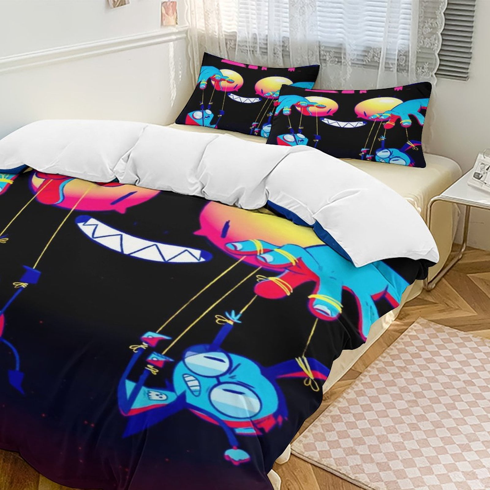 Invader Zim Cartoon Home Bed 3-piece Set, Polyester Wash Student ...