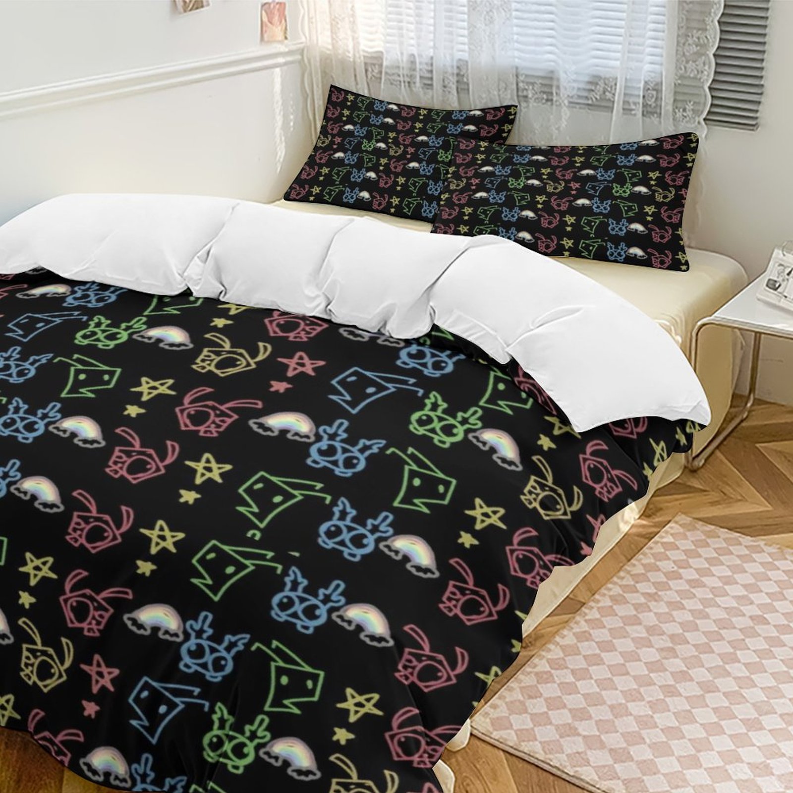 Invader Zim Cartoon Home Bed 3-piece Set, Polyester Wash Student ...