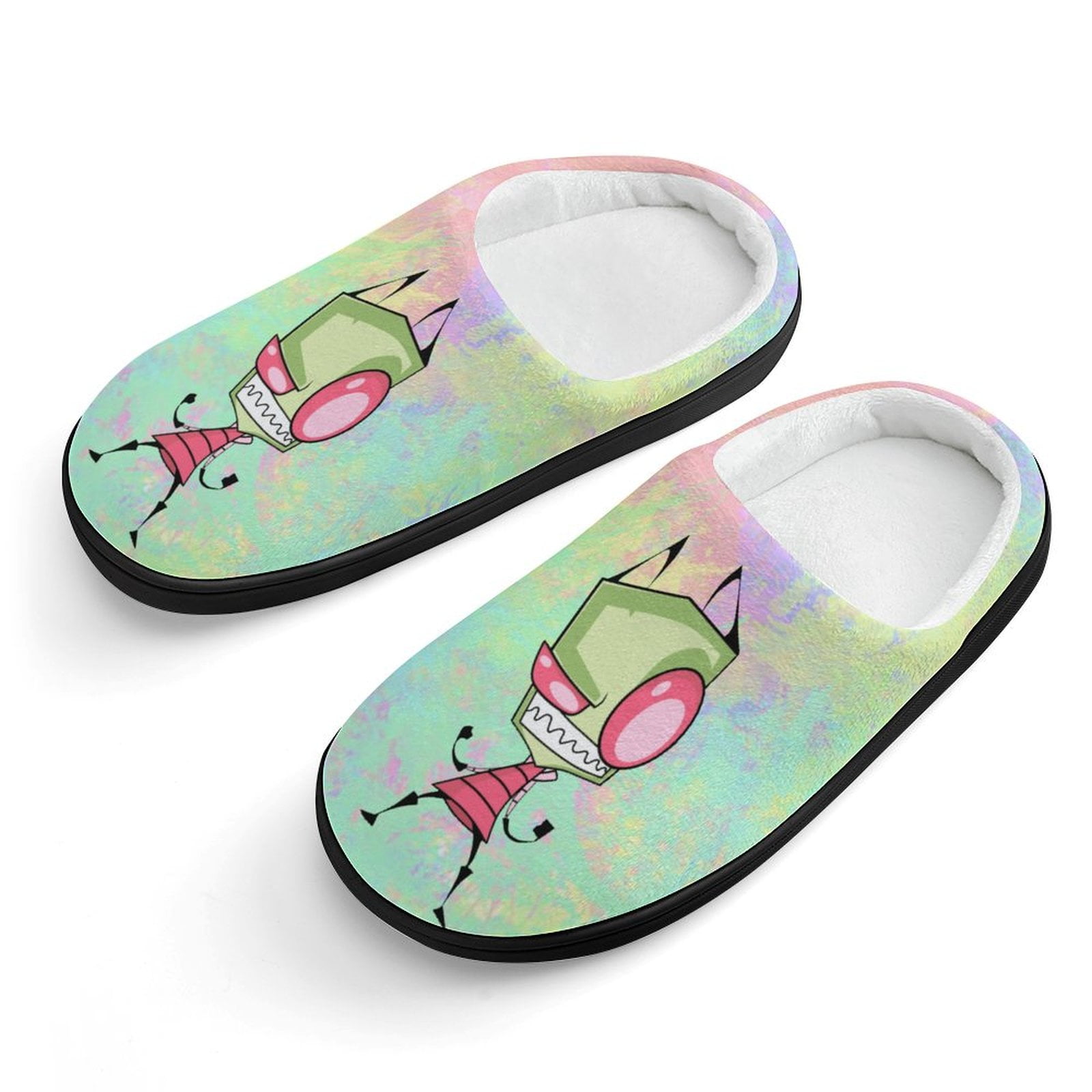 Invader Zim Cartoon Kid's Cotton Slippers Winter Warm Soft Plush ...