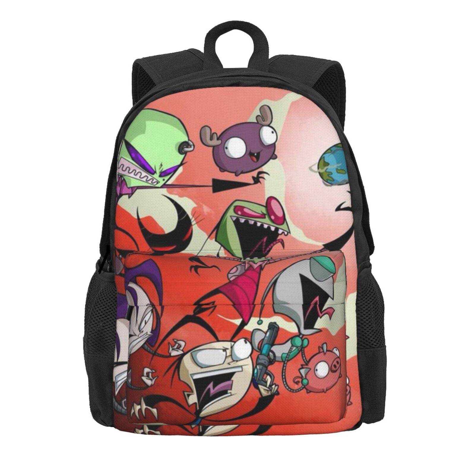 Invader Zim Cartoon Lightweight Backpack Schoolbag Unisex Versatile ...