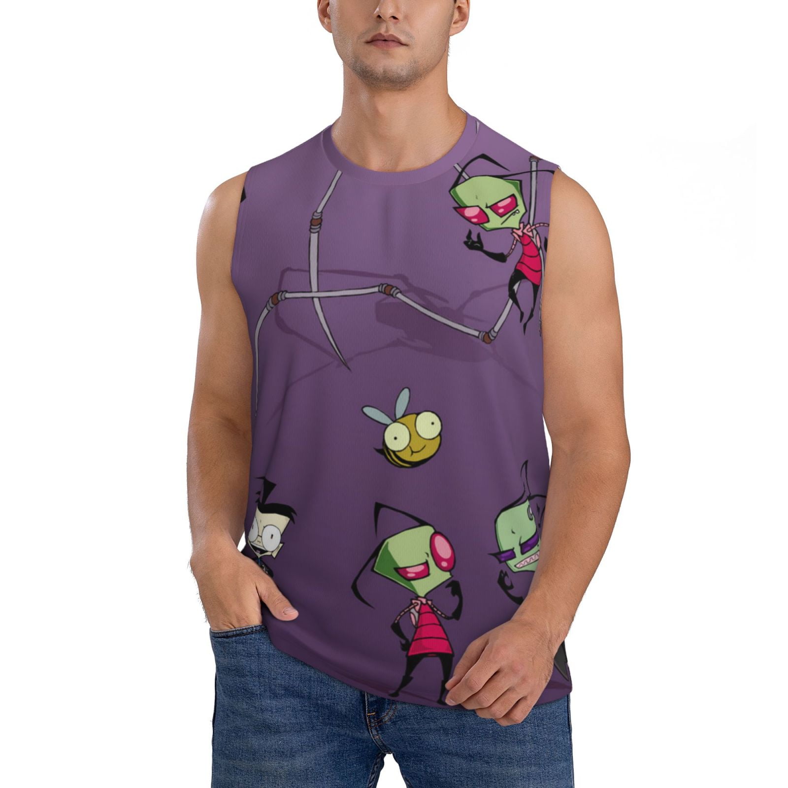 Invader Zim Cartoon Men's Tank Top Sleeveless T-shirt Summer ...
