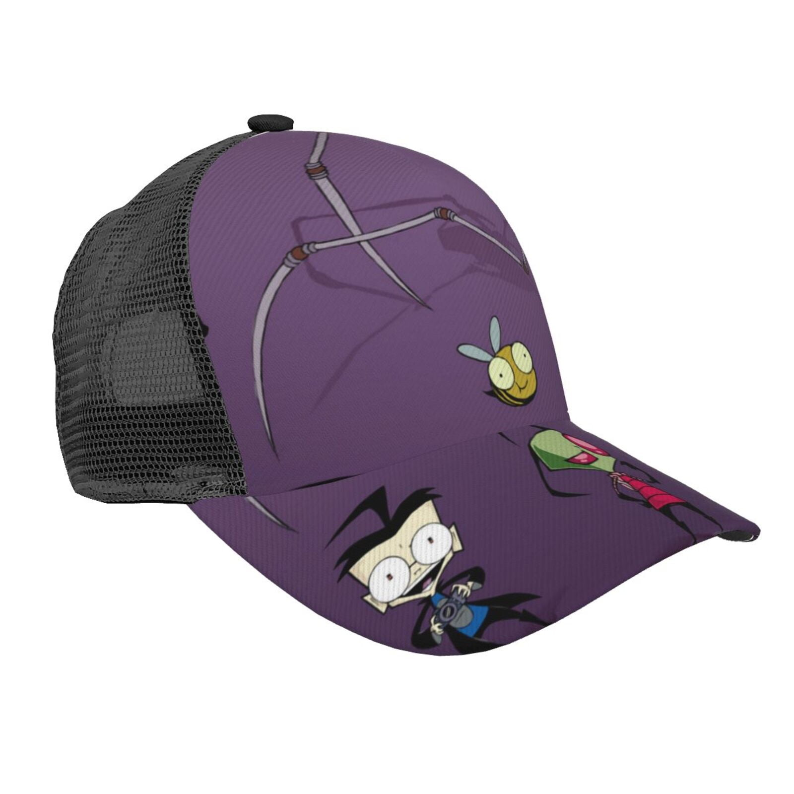 Invader Zim Cartoon Mesh Baseball Cap Organizer Adjustable Trucker Hat ...