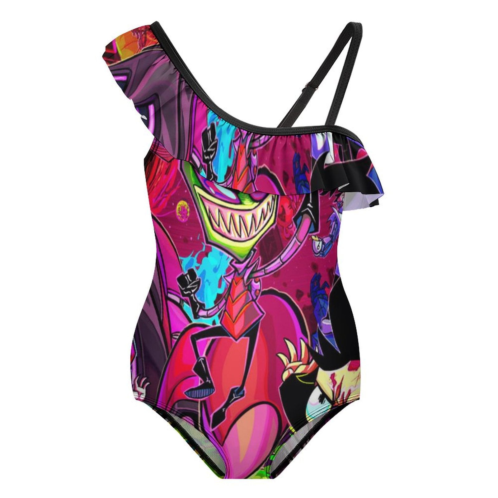 Invader Zim Cartoon One-Piece Swimsuit for Girls Adjustable One ...