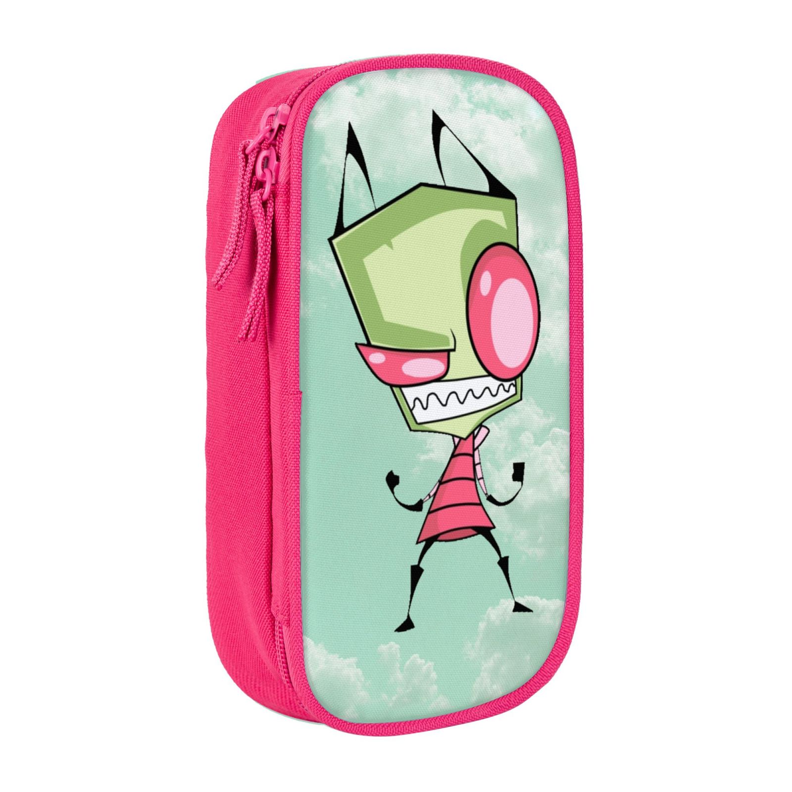 Invader Zim Cartoon Pencilcase Large Capacity Pencase Double-layer Pen ...