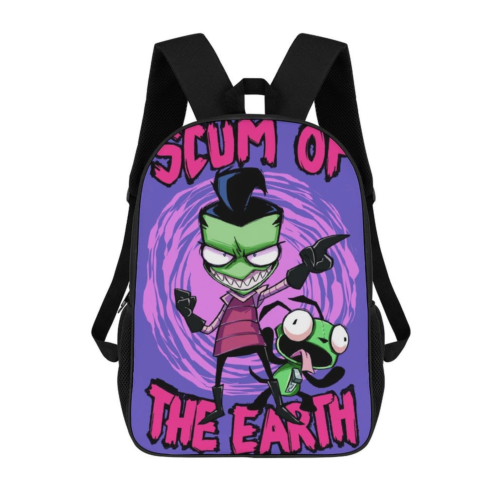 Invader Zim Cartoon School Bag Laptop Backpack Casual Shoulders Daypack ...