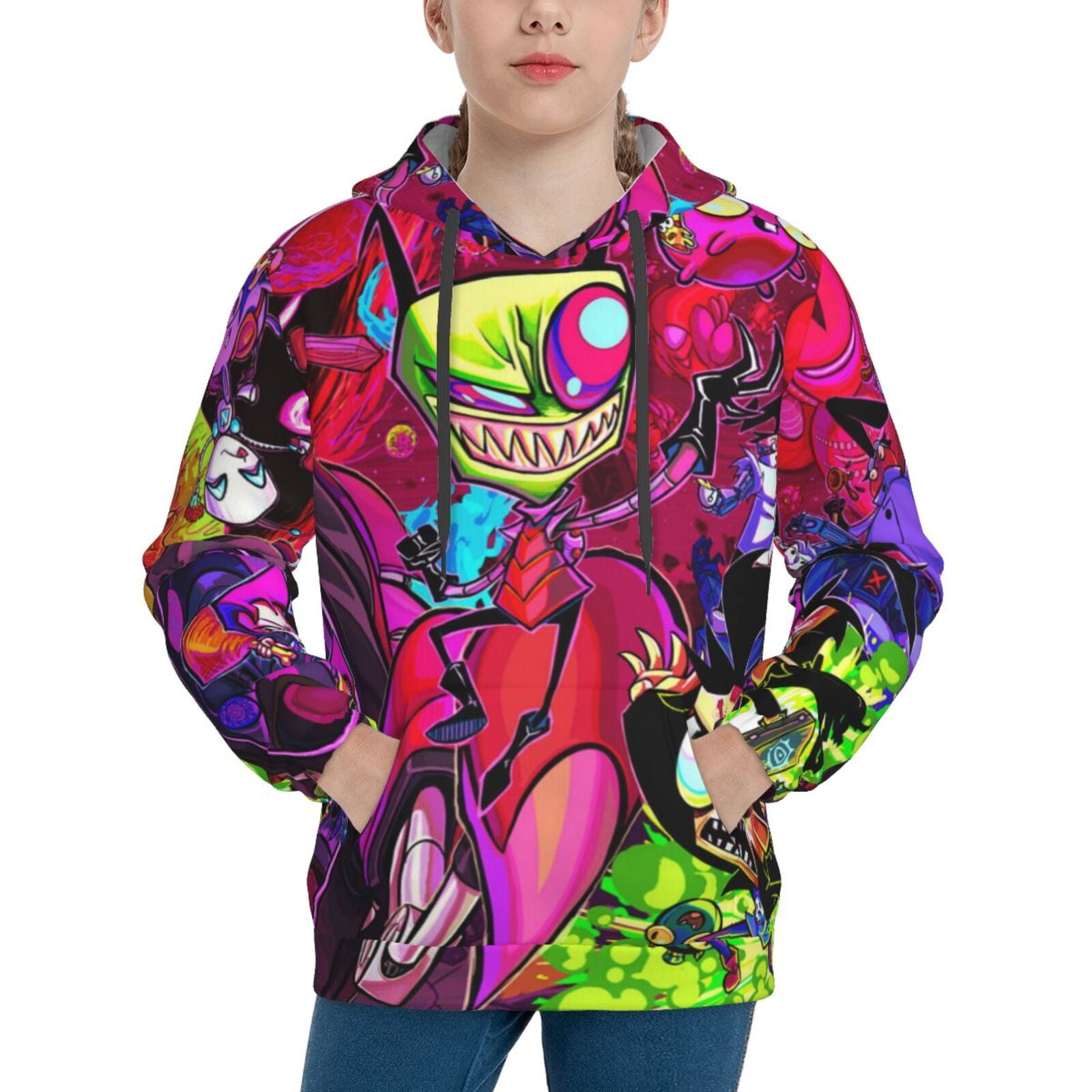 Invader Zim Cartoon Youth Sweatshirt Hoodies Pullover 3D Print Novelty ...