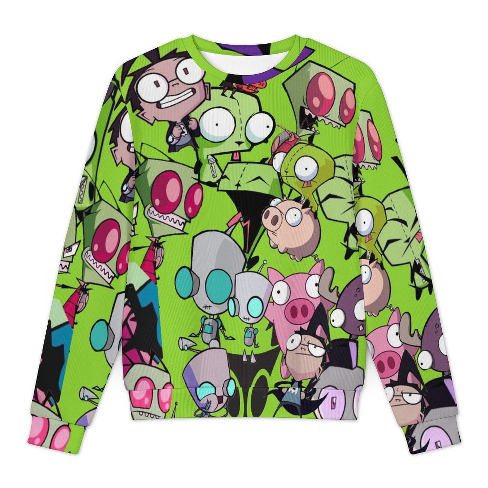 Invader Zim Characters Adult Sweater Loose Fitting Pullover Fashion 3D ...