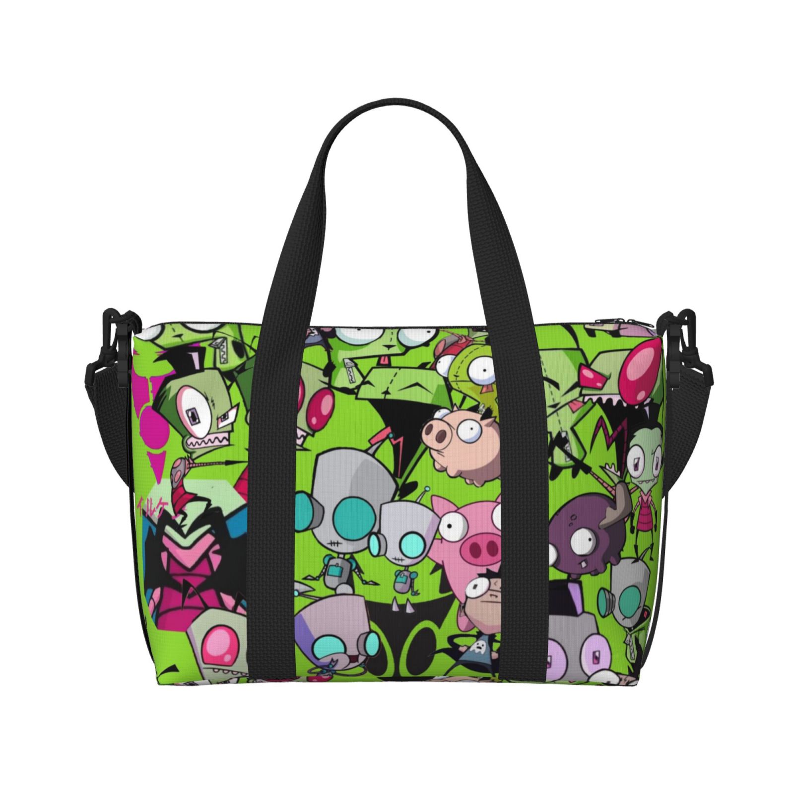 Invader Zim Characters Duffle Bag Overnighter Weekender Travel Bag Tote ...