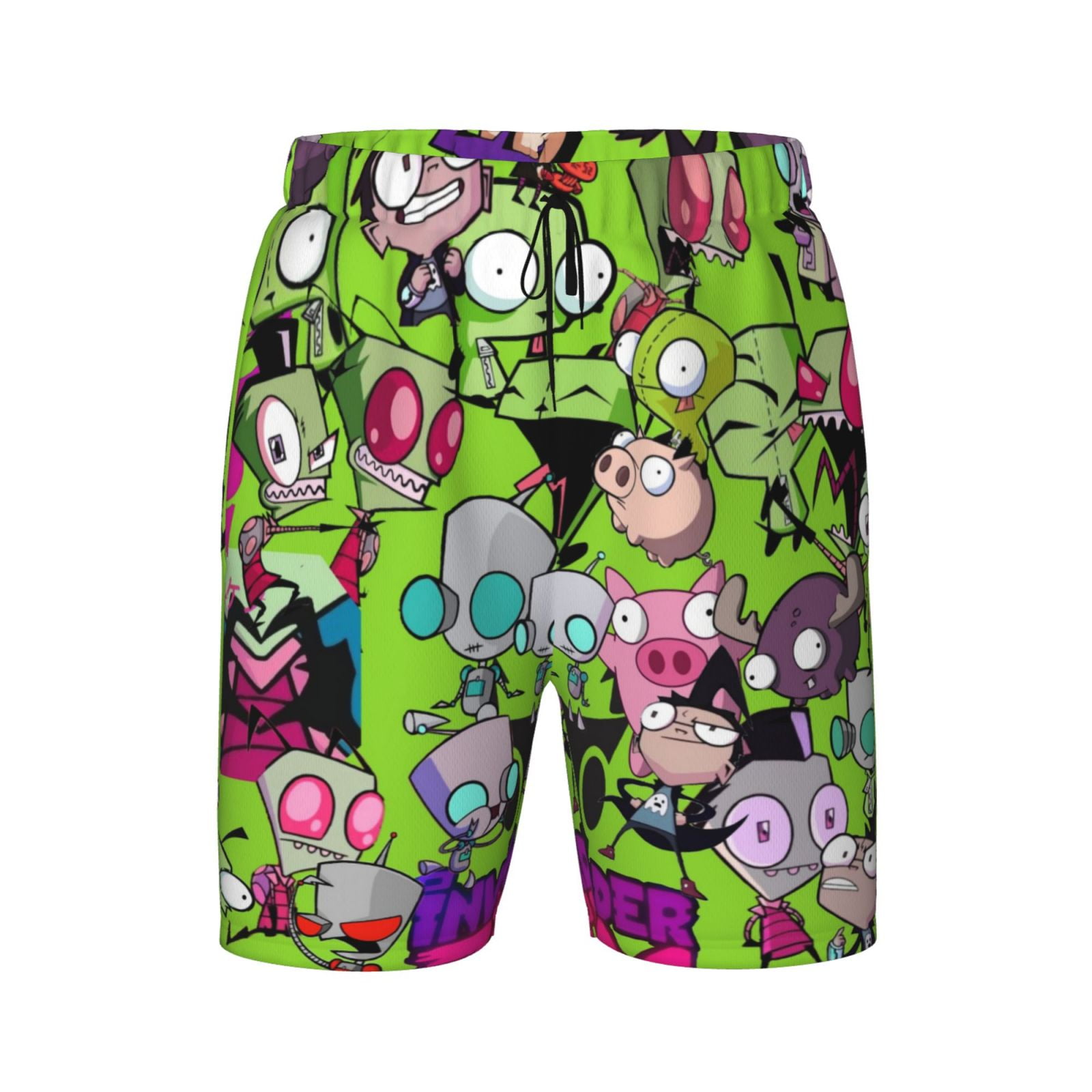 Invader Zim Characters Teen Swim Trunks Summer Beach Board Shorts ...