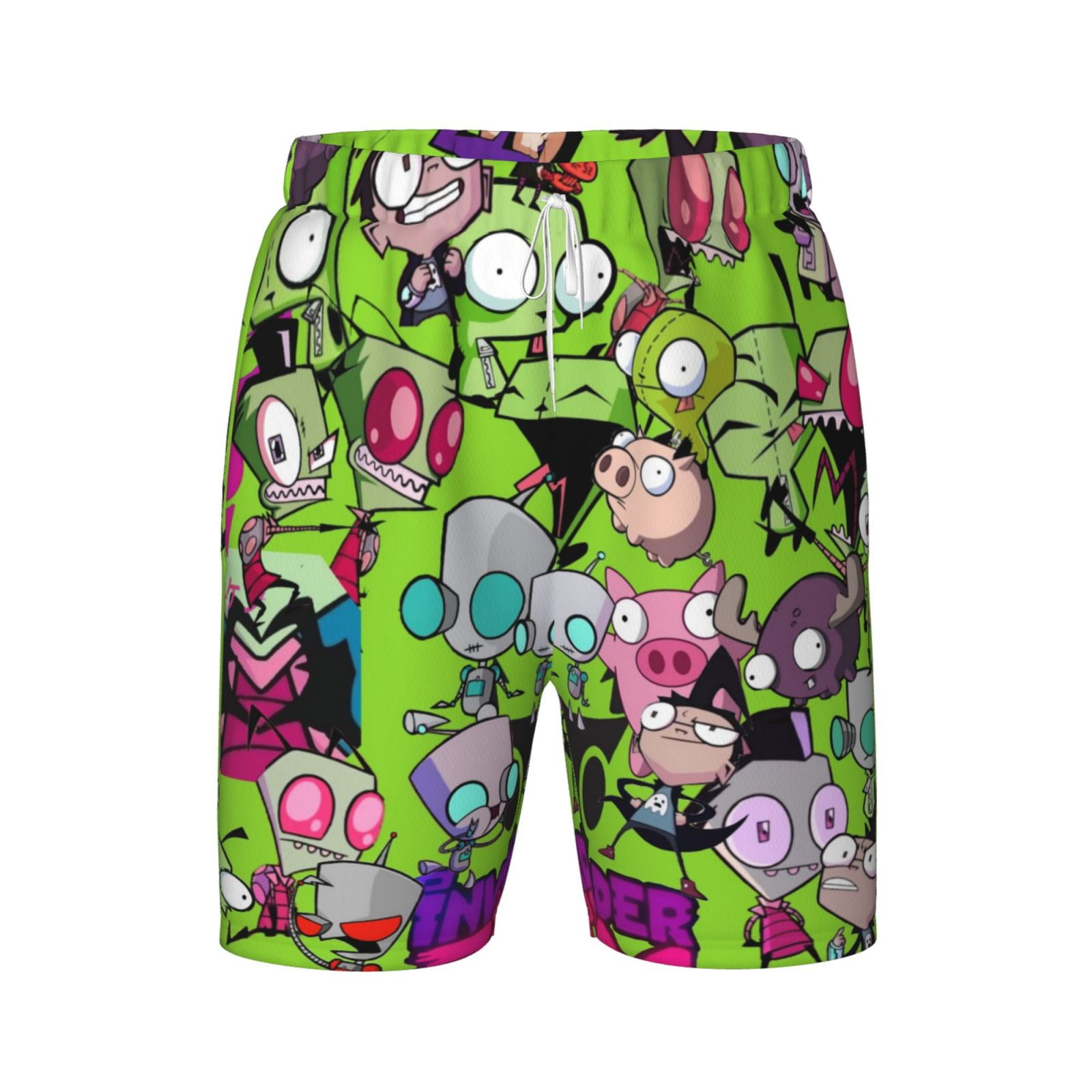 Invader Zim Characters Teen Swim Trunks Summer Beach Board Shorts Quick ...