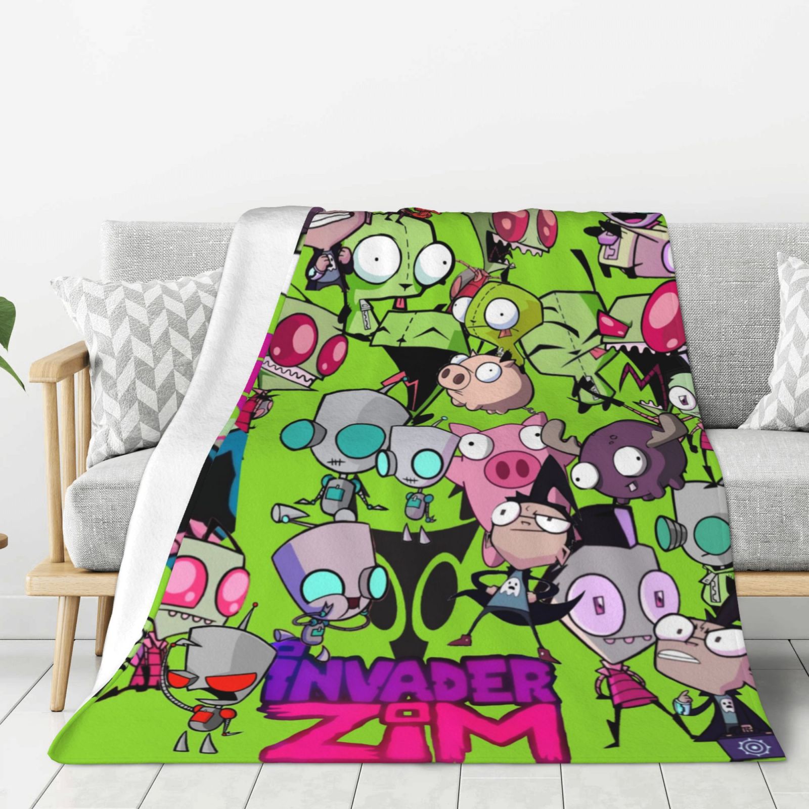Invader Zim Characters Thick Blanket Cozy Soft Fuzzy Anti-pilling ...