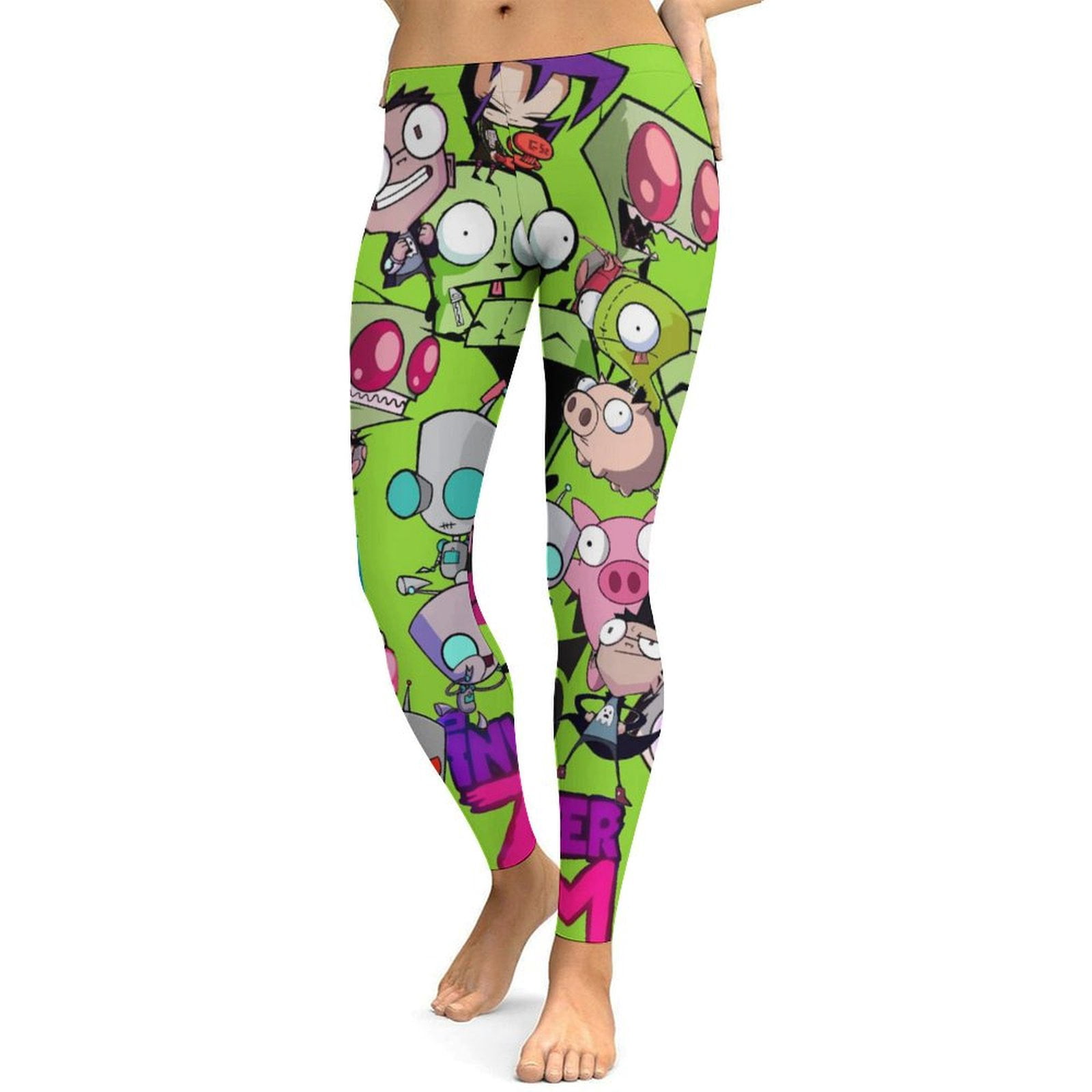 Invader Zim Characters Yoga Pants Women High Waisted Tummy Control Non ...