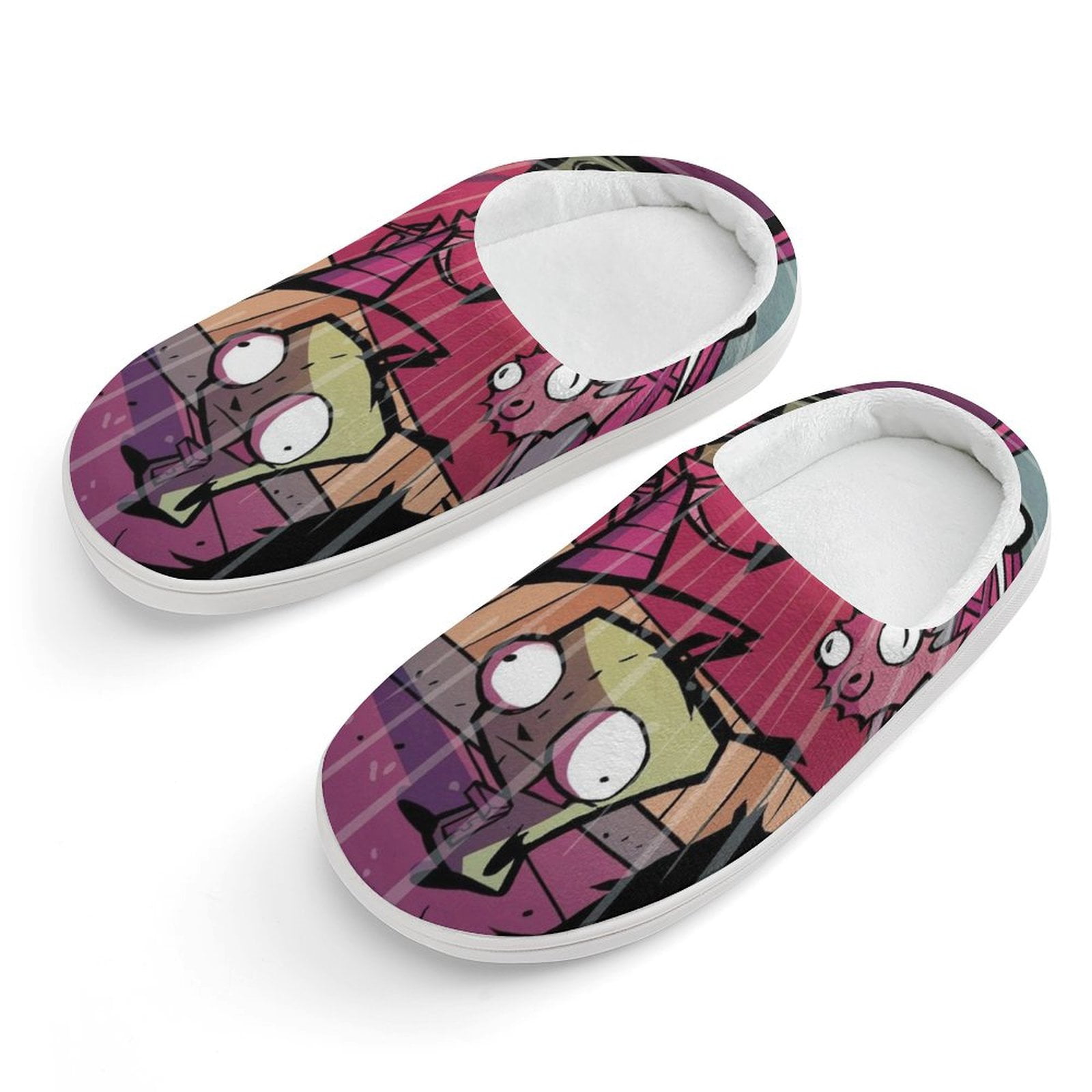 Invader Zim Comedy Kid's Cotton Slippers Winter Warm Soft Plush ...