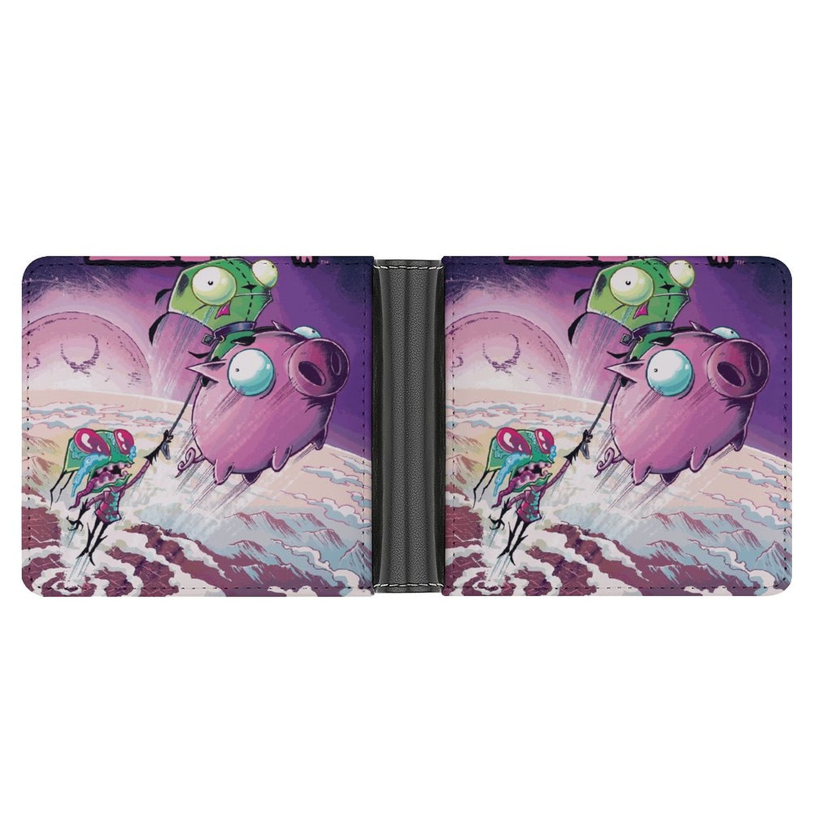 Invader Zim Comedy PU Leather Bifold Wallet Money Organizers Gift With ...