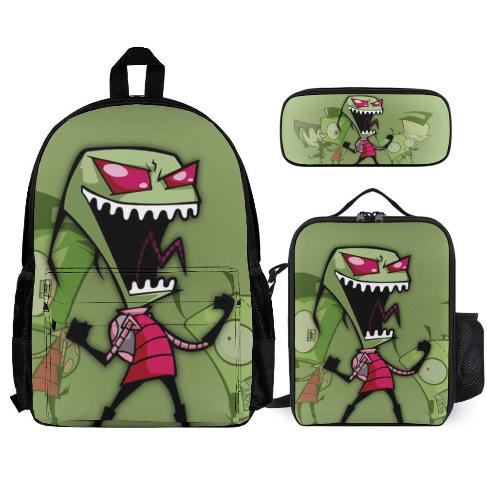 Invader Zim Comedy Show Backpack With Lunch Bag Pencil Case Pen Bag ...