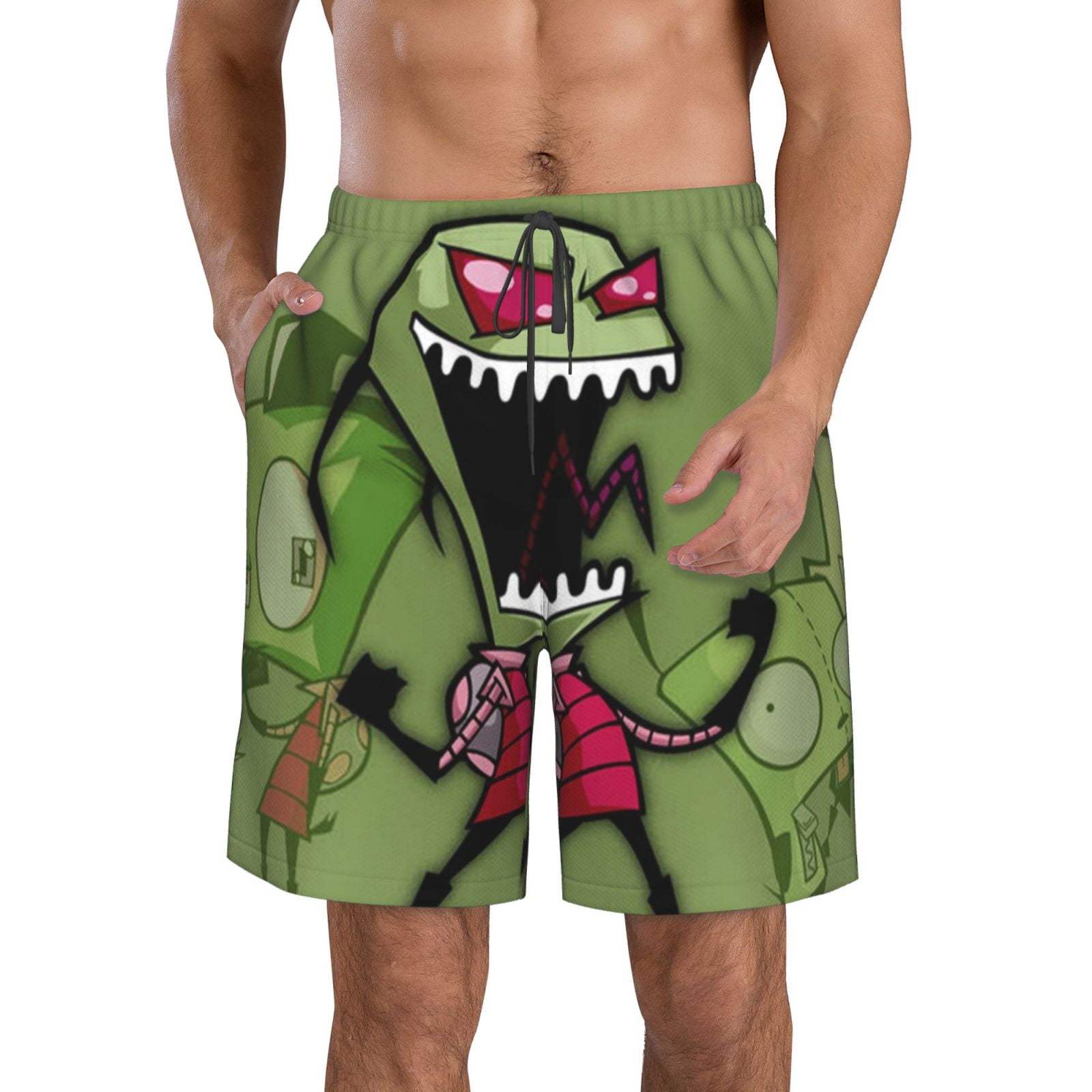Invader Zim Comedy Show Men's Beach Shorts Swim Trunks Casual Quick Dry ...