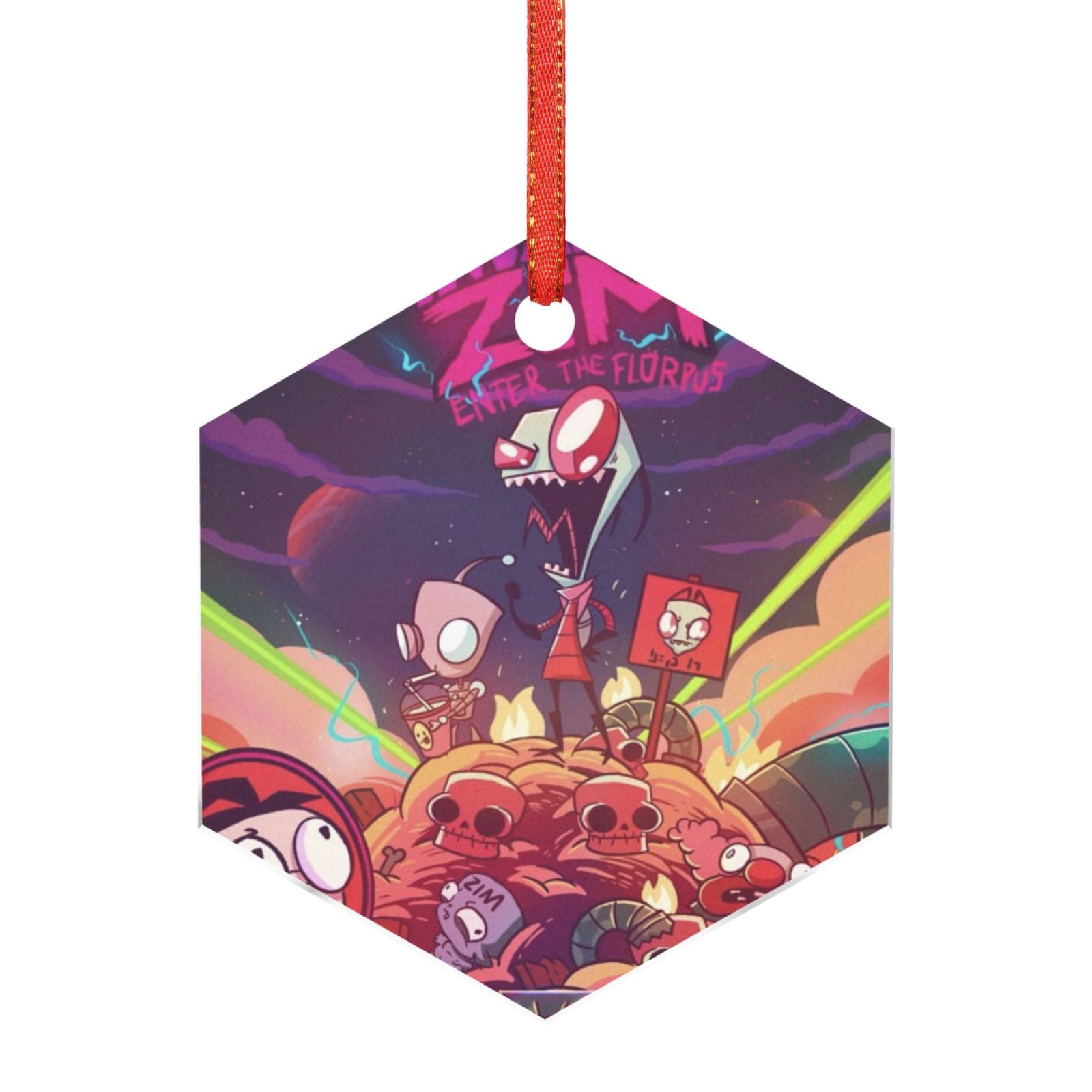 Invader Zim Comic Acrylic Christmas Ornaments Christmas Tree Hanging ...