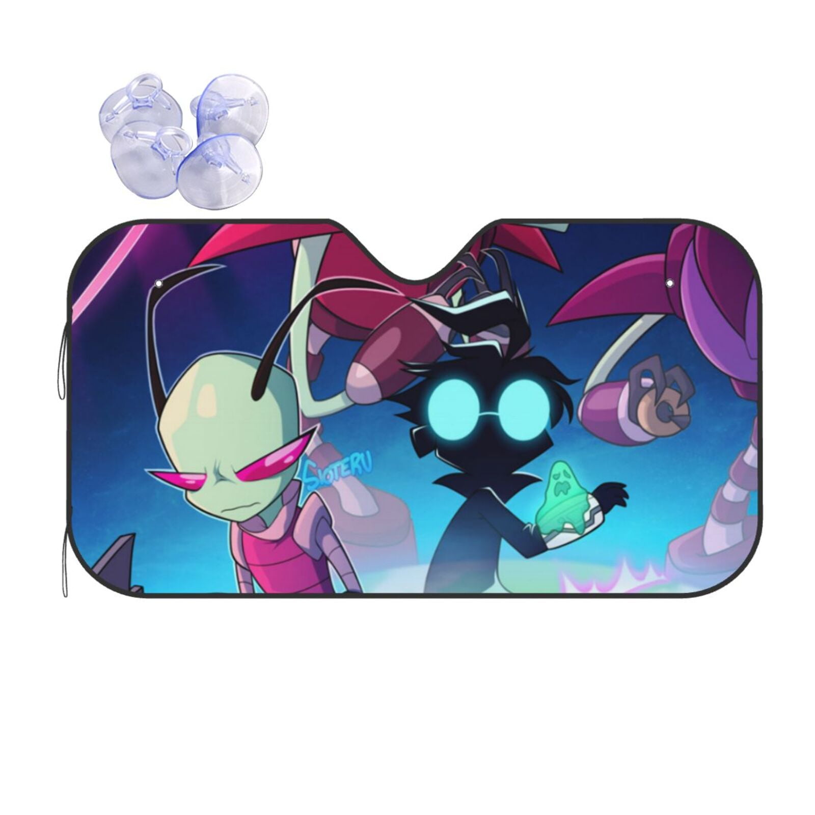 Invader Zim Comic Car Windshield Sunshade Blocks UV Rays&Keeps Vehicle ...