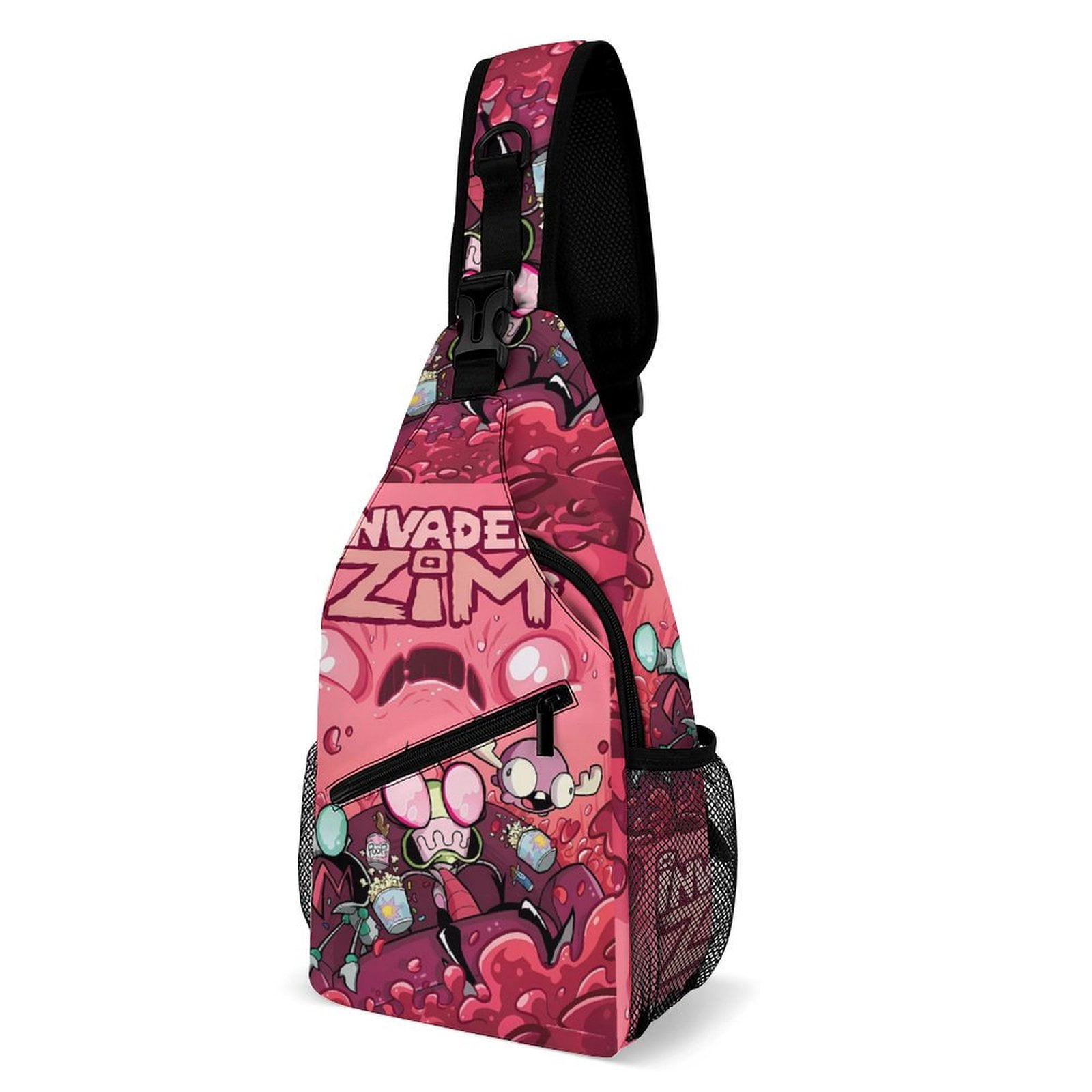 Invader Zim Crossbody Backpack For Men Women Sling Bag Cartoon Chest ...