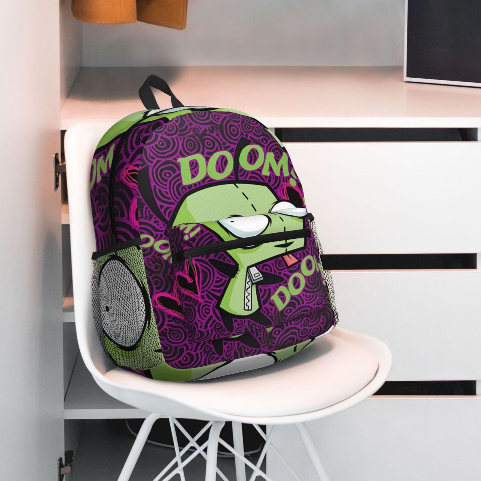 Invader Zim Customized lightweight and comfortable backpack Zippered ...