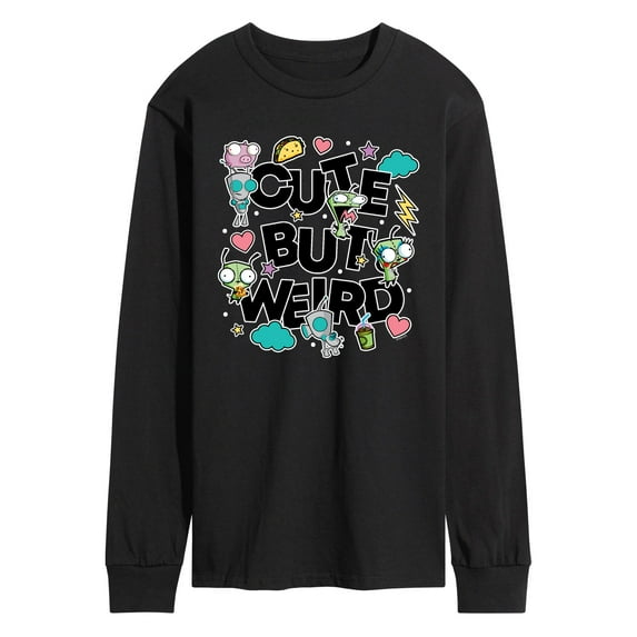 Invader Zim - Cute But Weird Gir - Men's Long Sleeve Graphic T-Shirt ...