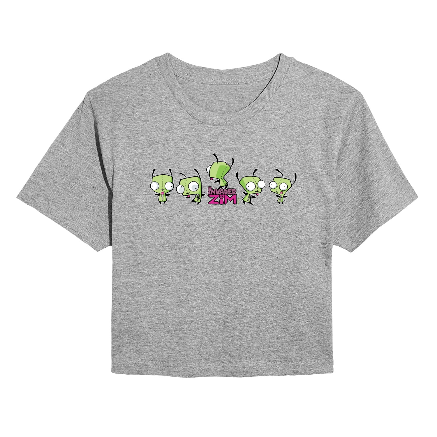 Invader Zim - Dancing Gir - Juniors Cropped Short Sleeve Graphic T ...