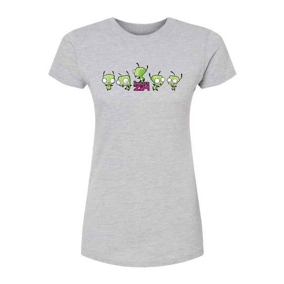 Invader Zim - Dancing Gir - Juniors Fitted Short Sleeve Graphic T-Shirt ...