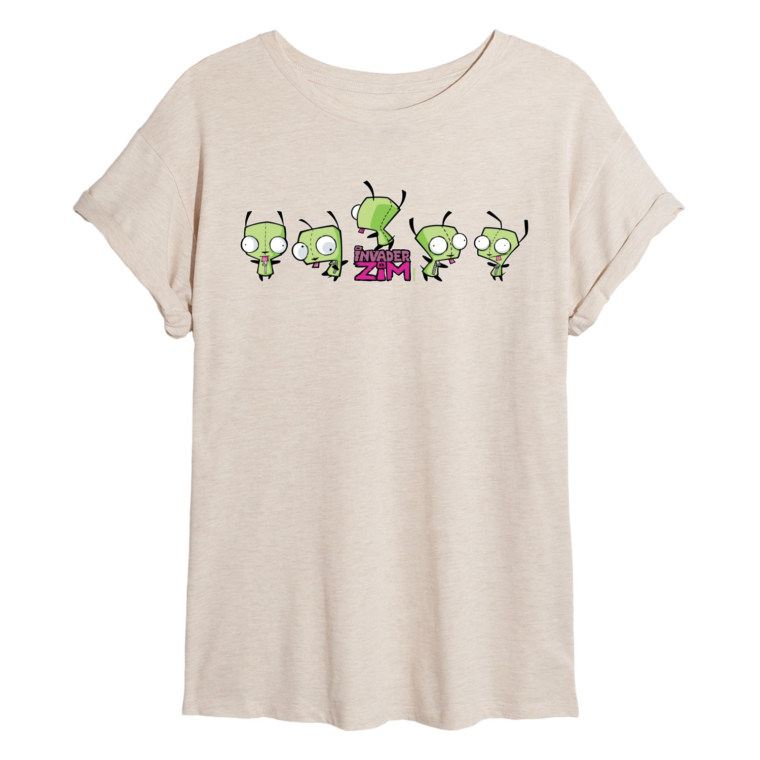 Invader Zim - Dancing Gir - Women's Oversized Graphic T-Shirt - Walmart.com