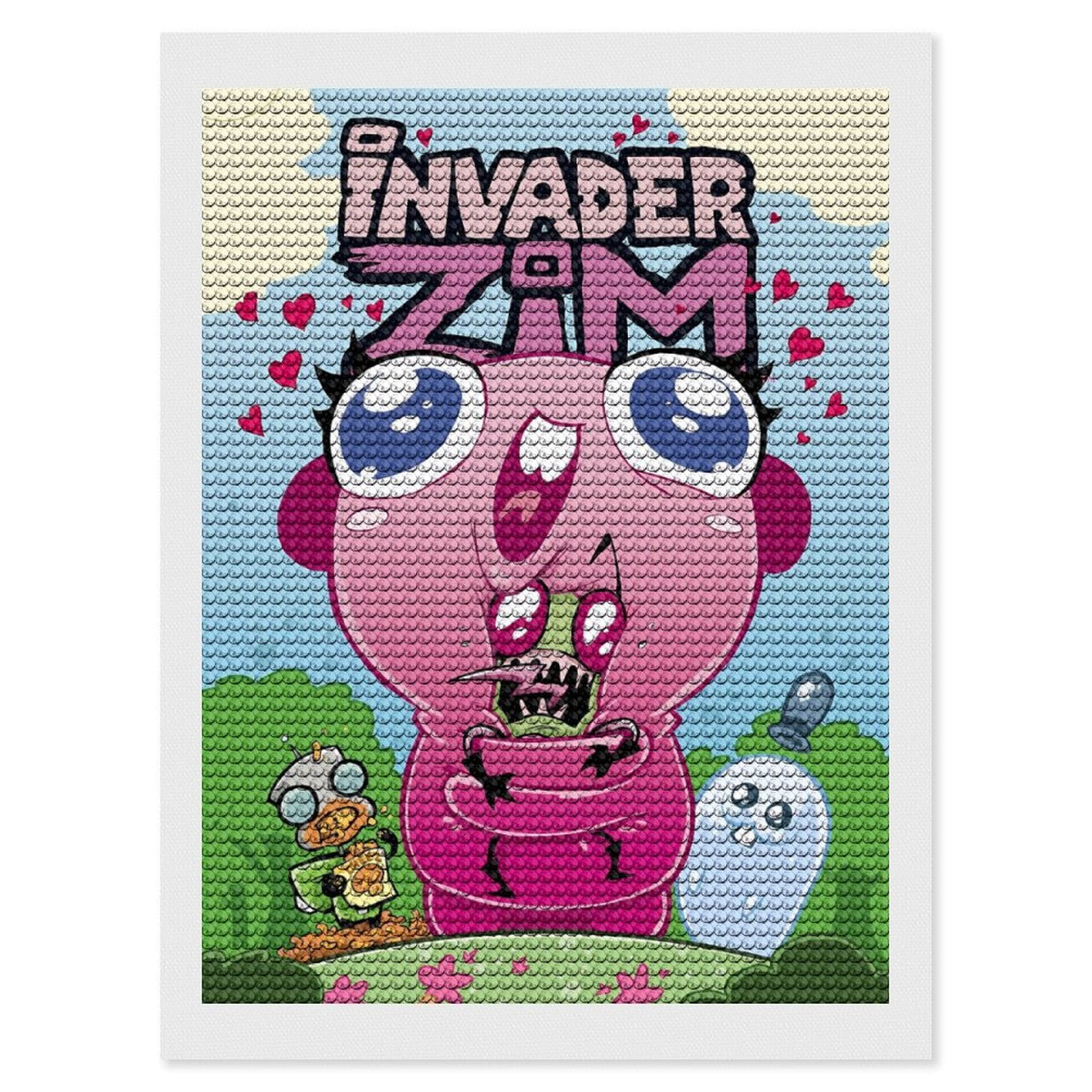 Invader Zim Diamond Art Painting Kits for Adult, DIY Handmade Poster ...