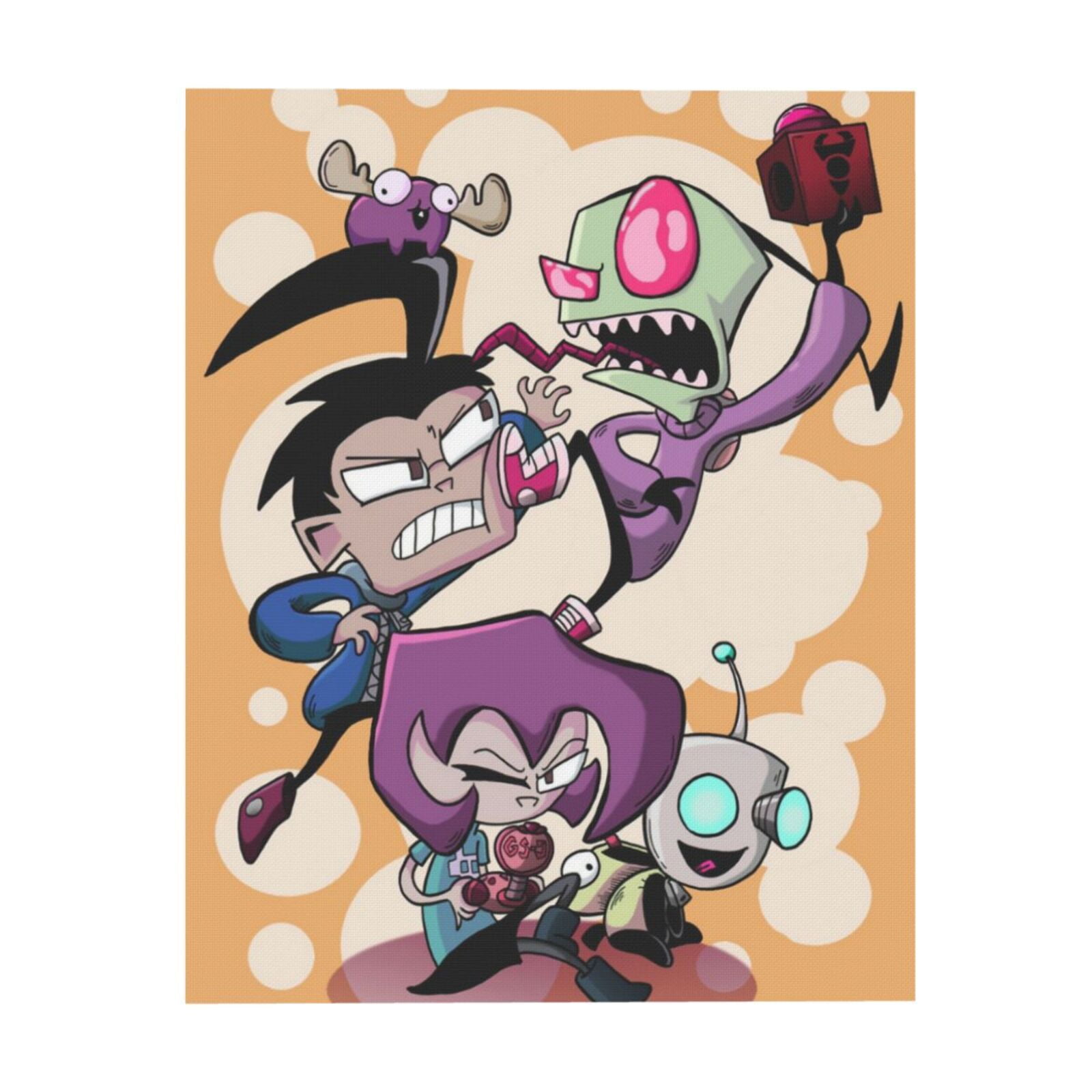 Invader Zim Dib Gaz Canvas Decorative Poster Art Picture Painting ...