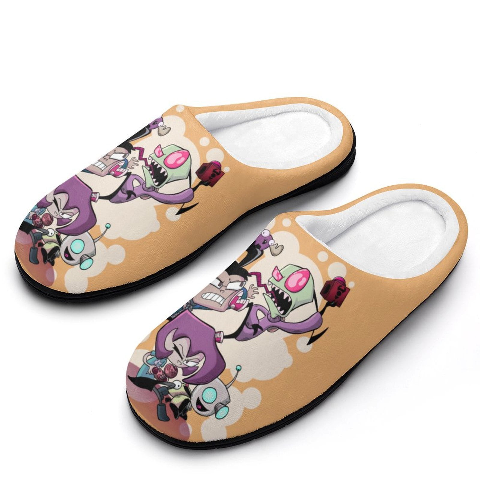 Invader Zim Dib Gaz Fuzzy Cotton Slippers For Mens Winter Cotton ...