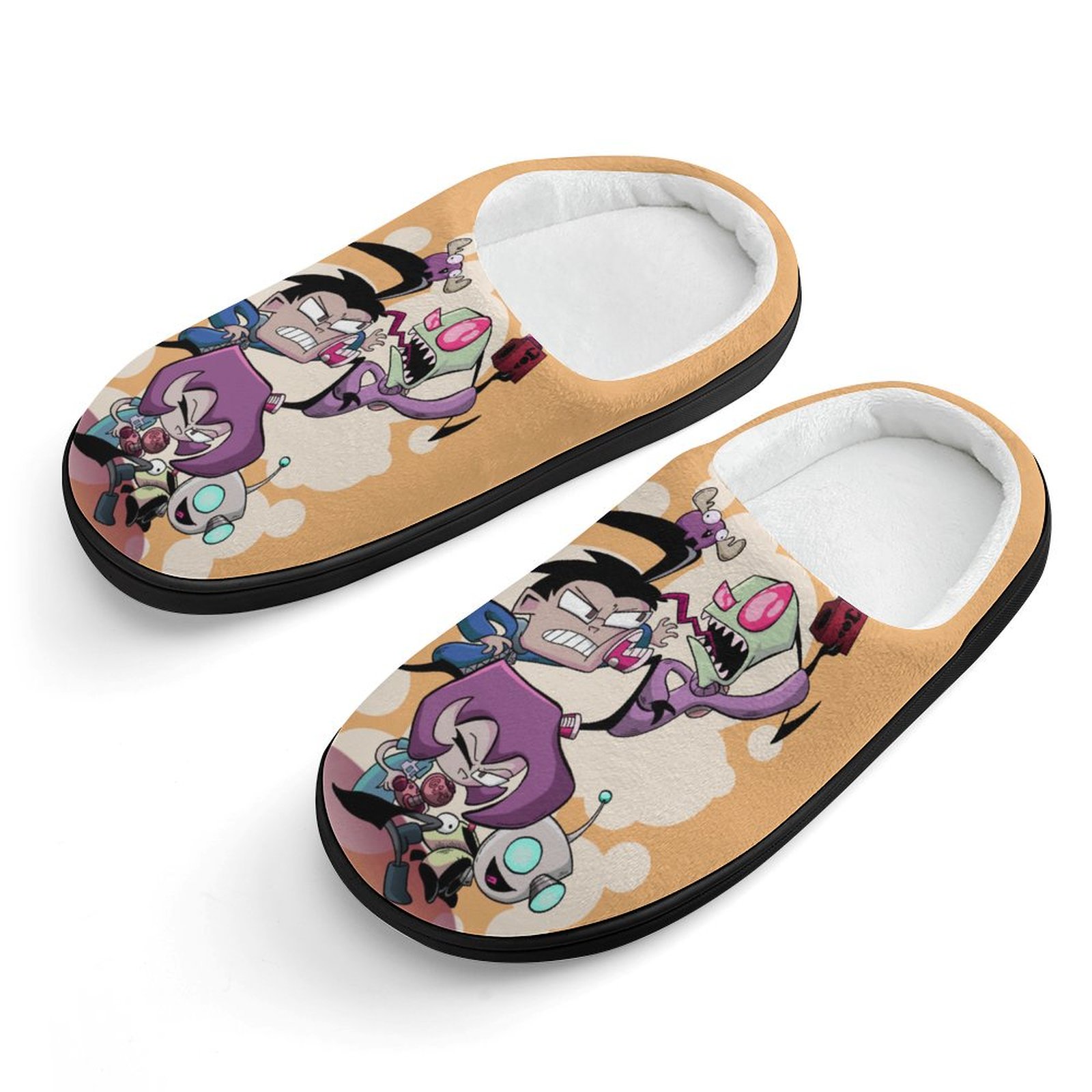 Invader Zim Dib Gaz Kid's Cotton Slippers Winter Warm Soft Plush ...