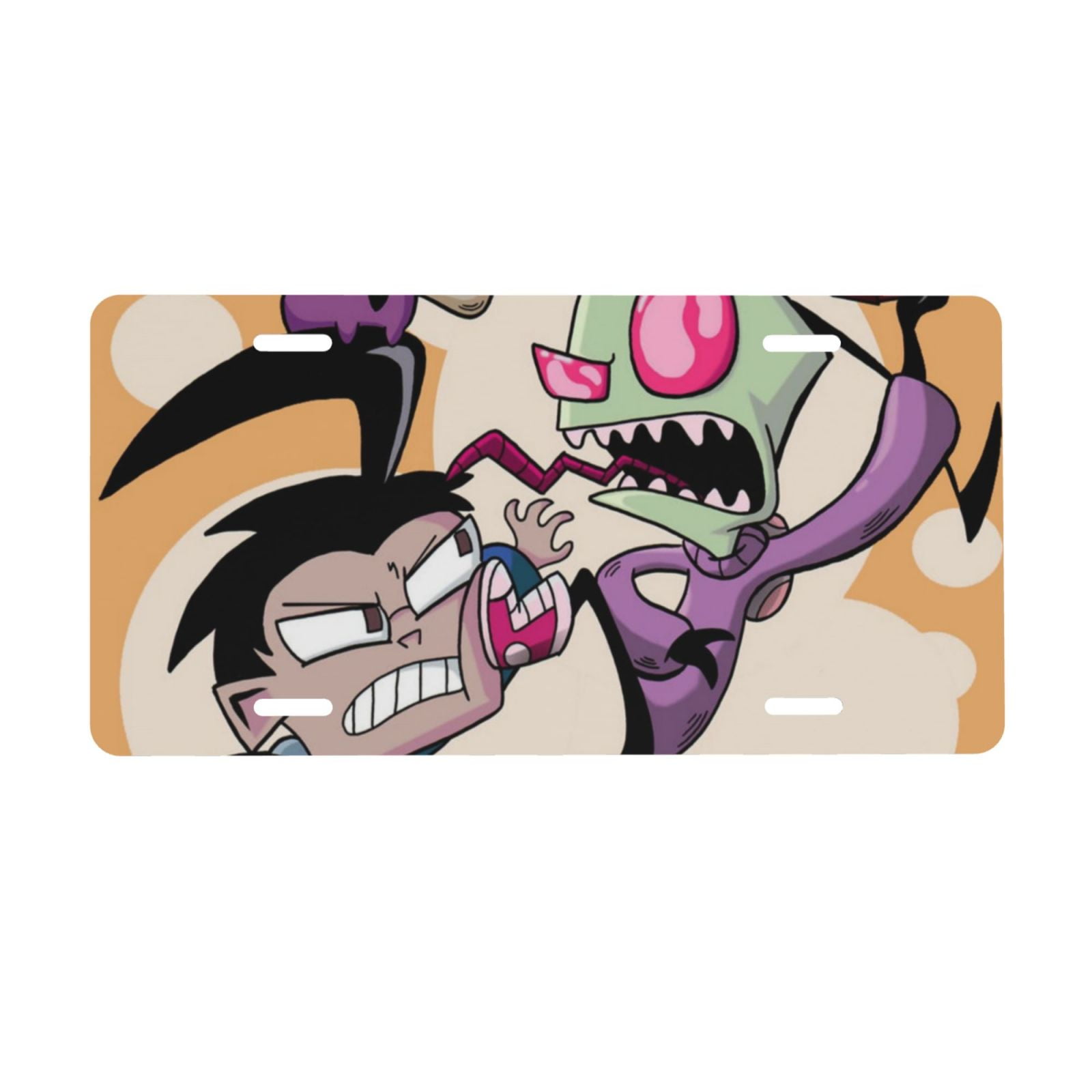 Invader Zim Dib Gaz License Plate Cover Aluminum Novelty Vanity Tag ...