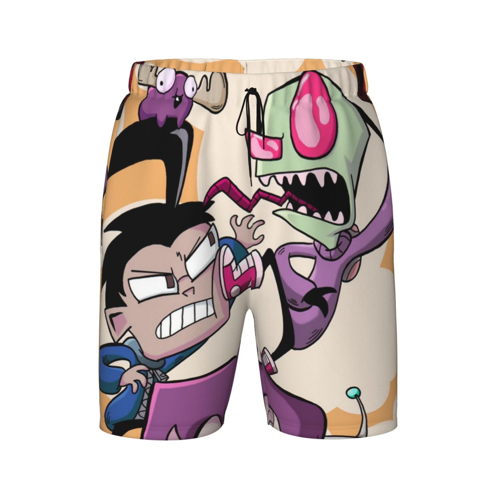 Invader Zim Dib Gaz Teen Swim Trunks Summer Beach Board Shorts Double ...