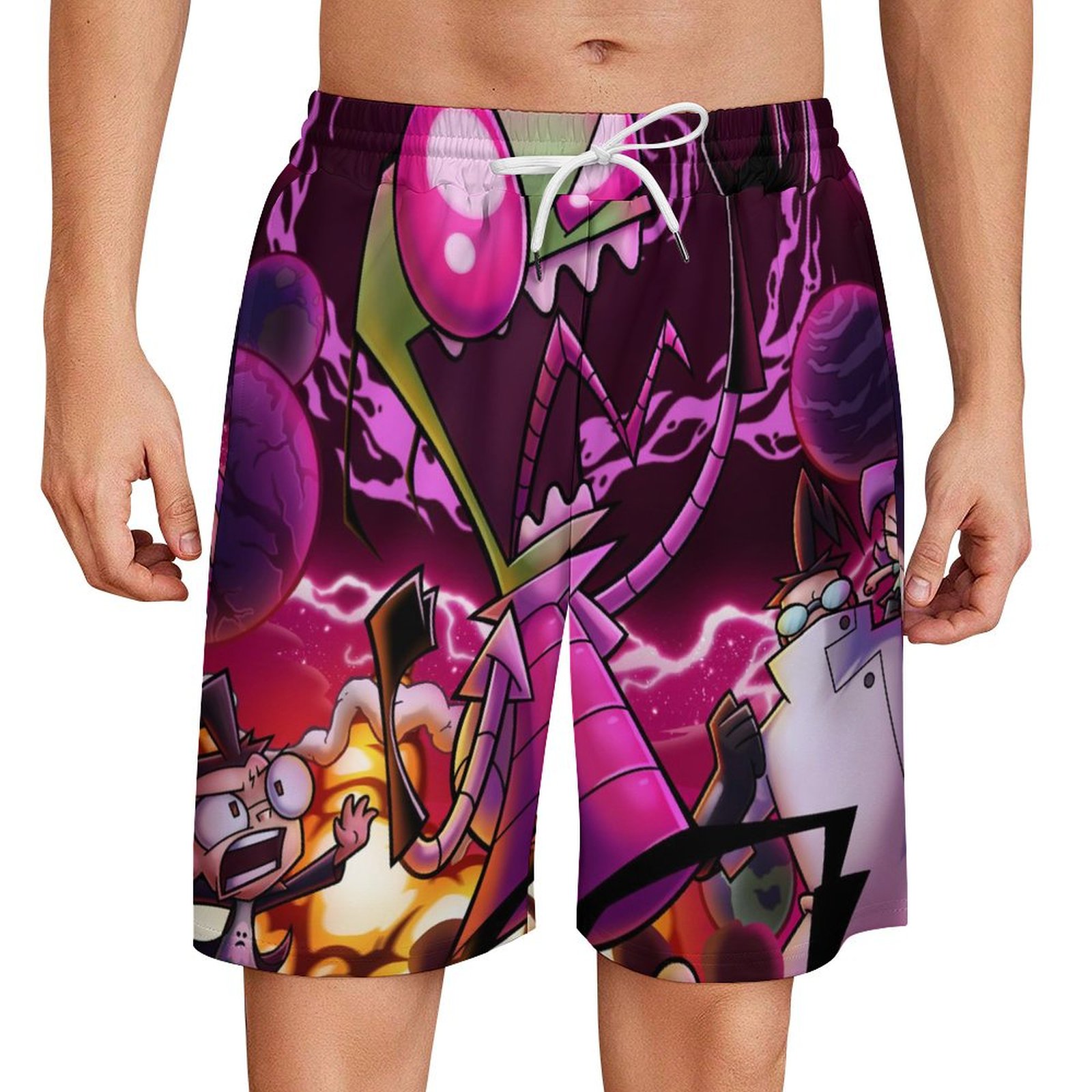 Invader Zim Dib Gir Short Sweatpants Summer Daily Cozy Lounge Shorts 3D ...