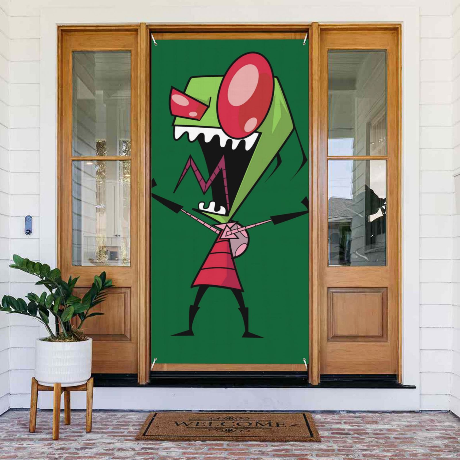 Invader Zim Door Cover Decorated Banner Tapestry Home Decoration ...