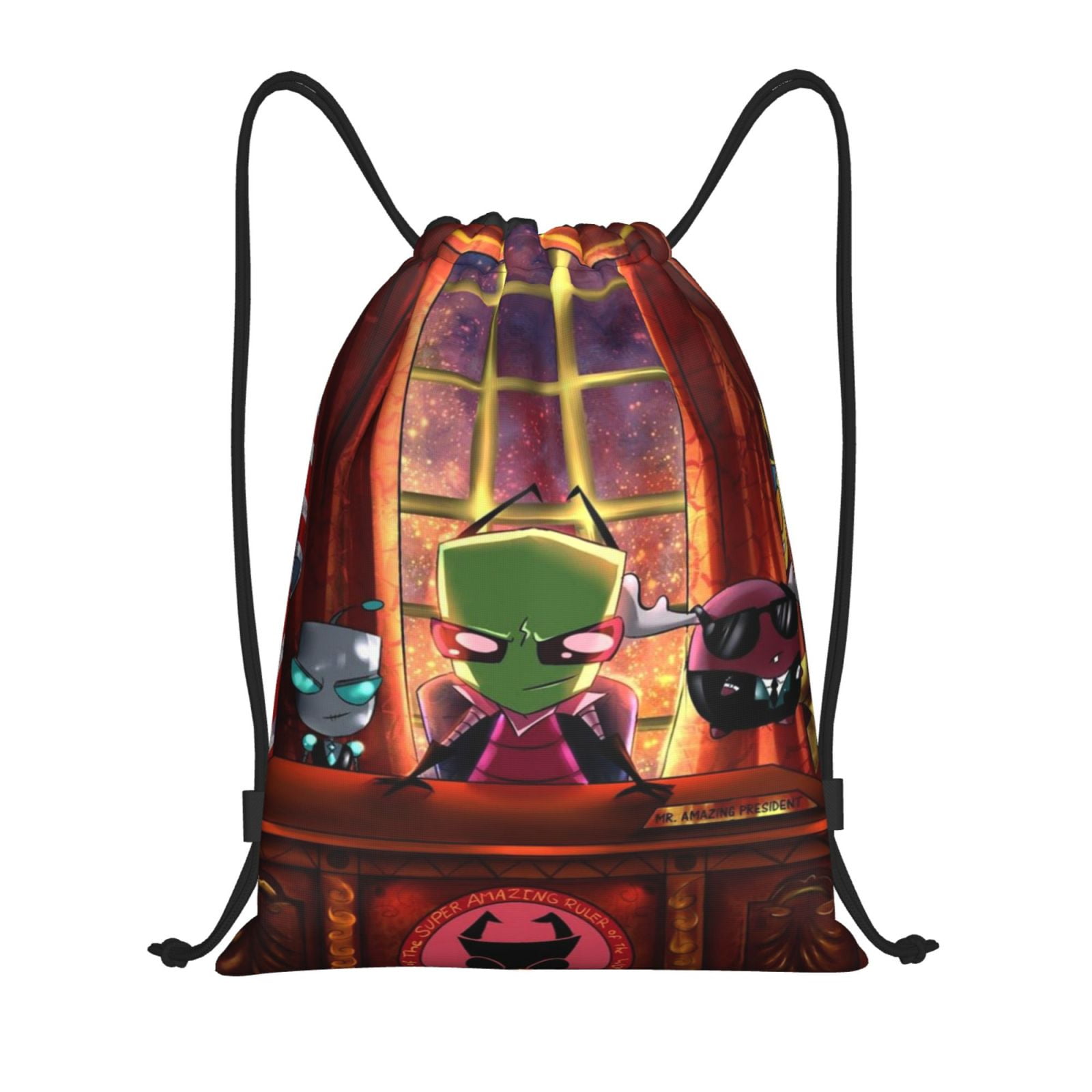 Invader Zim Drawstring Bags Unisex Drawstring Back-pack Daypack Sports ...