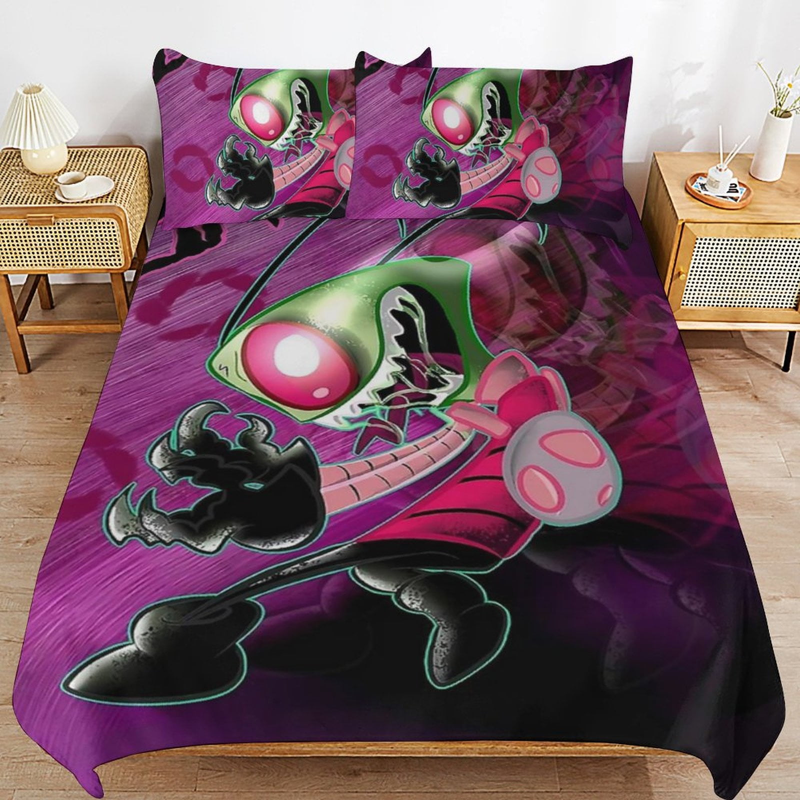 Invader Zim Duvet Cover 3 Piece Bedding Set,Teen Comforter Cover Set ...