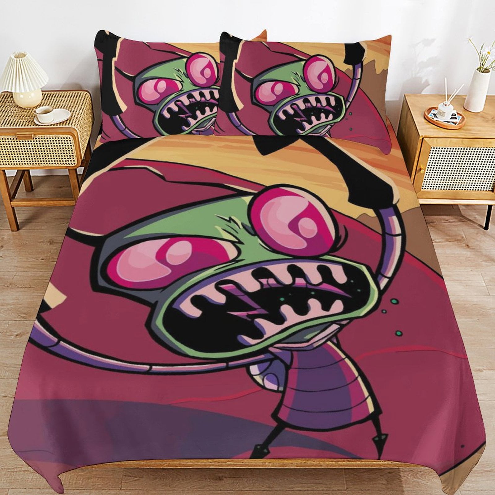 Invader Zim Duvet Cover 3 Piece Bedding Set,Teen Comforter Cover Set ...