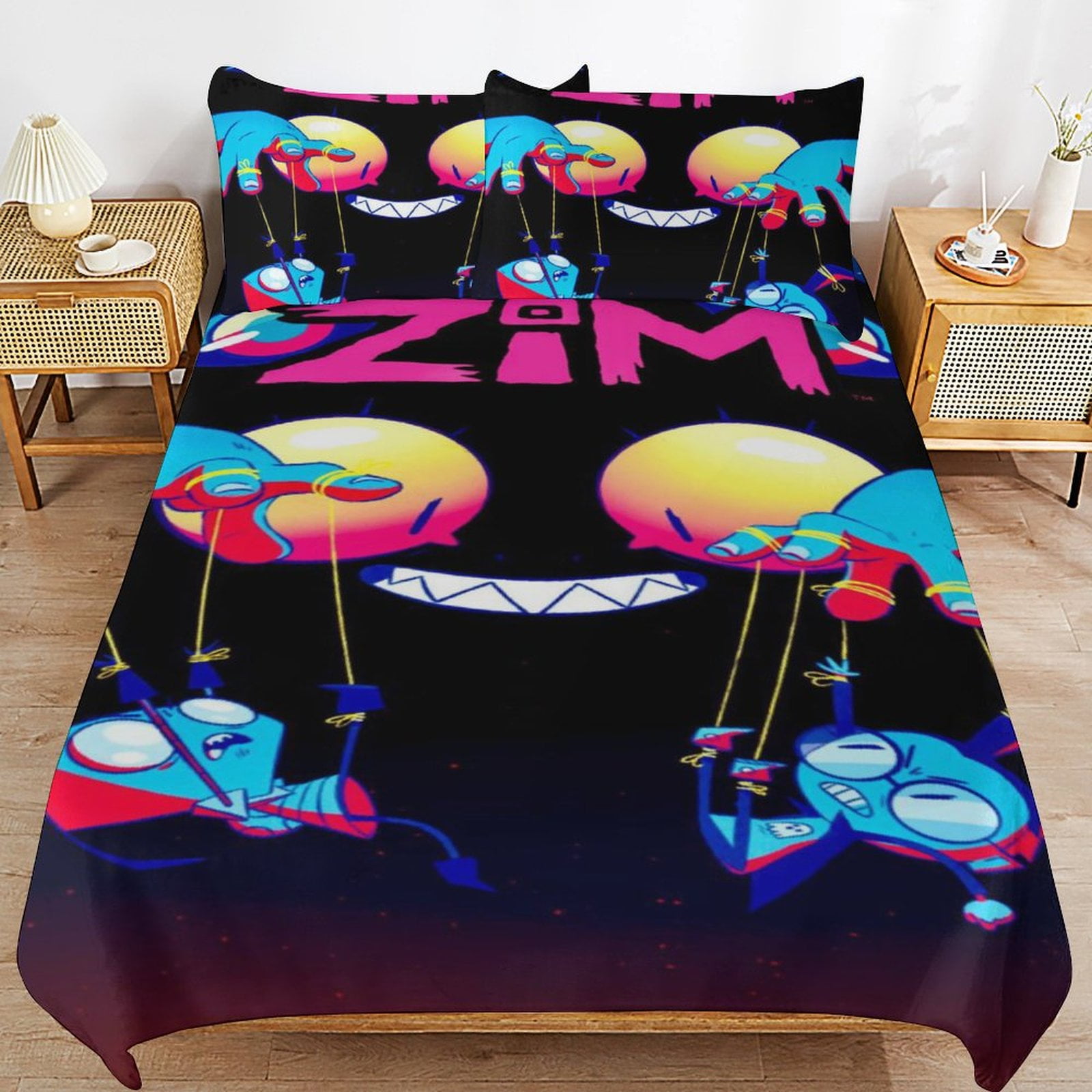 Invader Zim Duvet Cover 3 Piece Bedding Set,Teen Comforter Cover Set ...