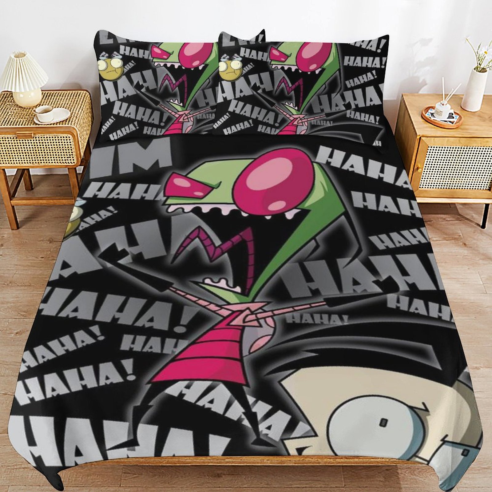 Invader Zim Duvet Cover 3 Piece Bedding Set,Teen Comforter Cover Set ...